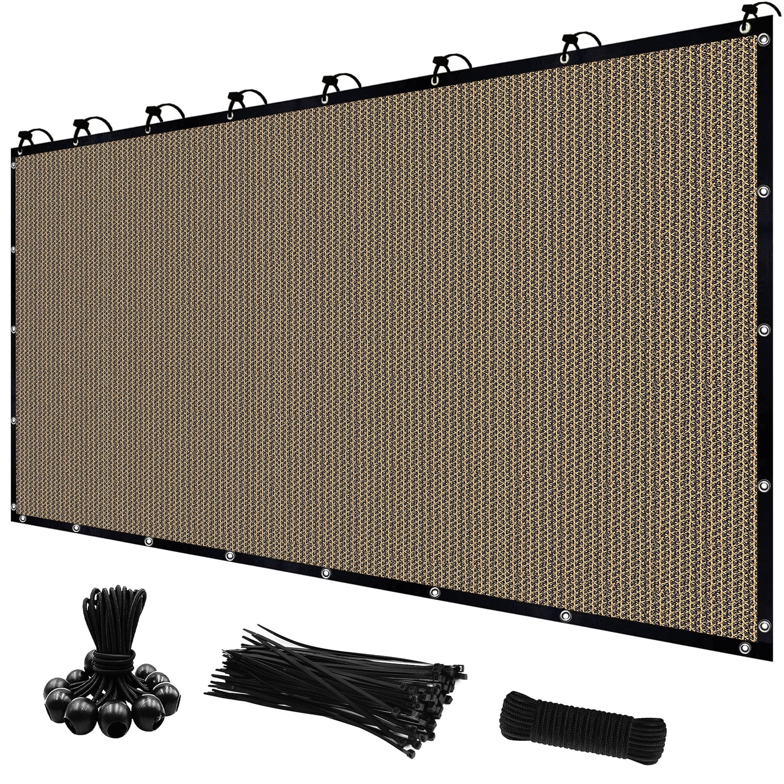 Shatex 90% Sun Shade Cloth with Grommets for Pergola Cover Canopy Wheat ...