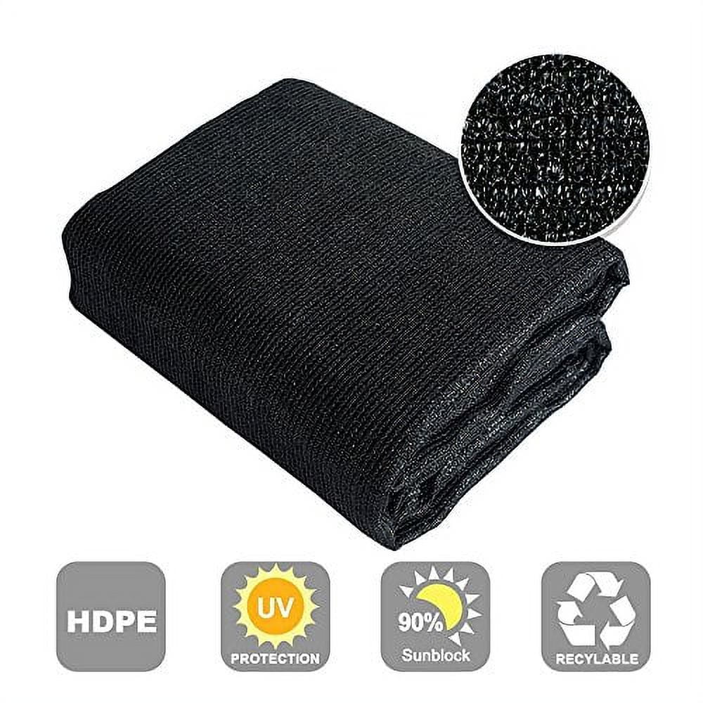 Shatex Sun Shade Fabric, 90% UV Block, Black, 8' x 15', Outdoor Patio ...