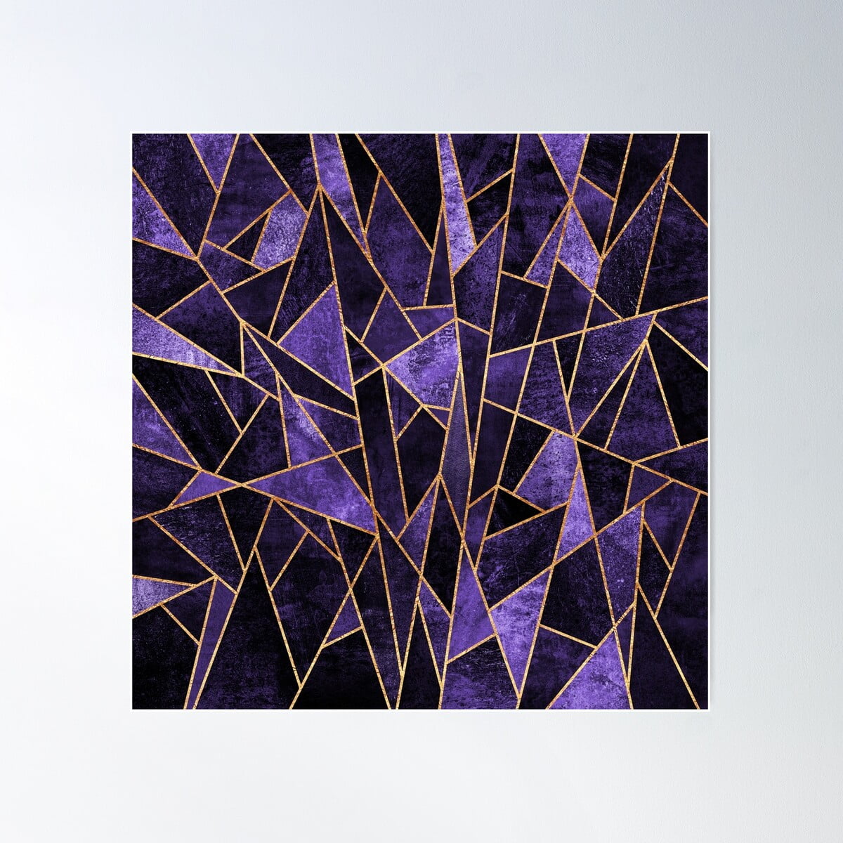 Shattered Amethyst Poster Wall Art, Modern Wall Decor For Living Room ...