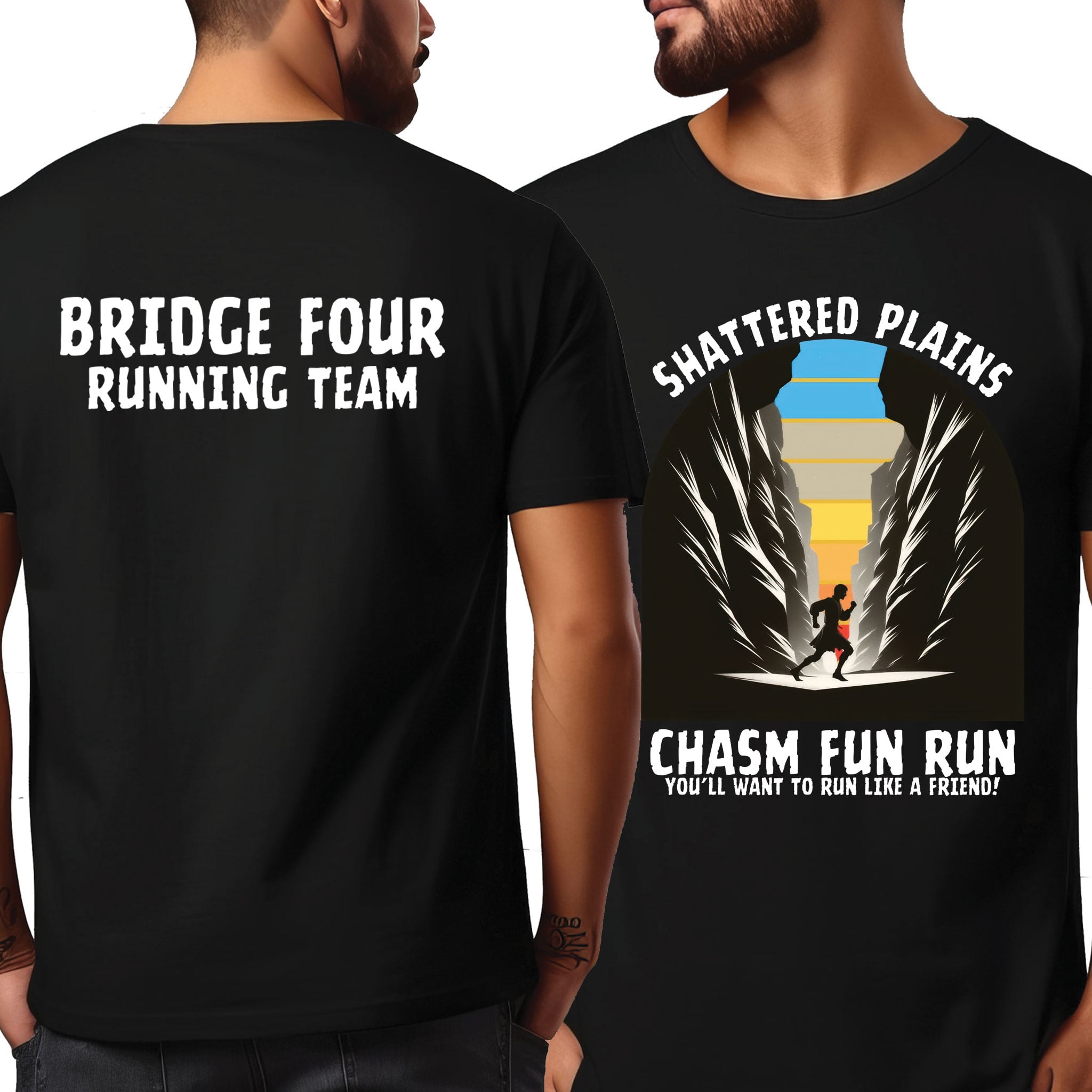 Shattered Plains Chasm Fun Run T-Shirt Front & Back - Walmart.com
