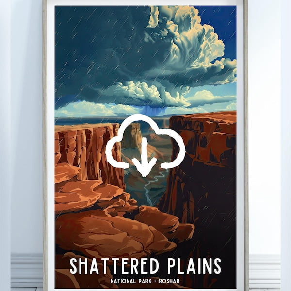 Shattered Plains National Park Poster, Printable Wall Art, Home Decor ...
