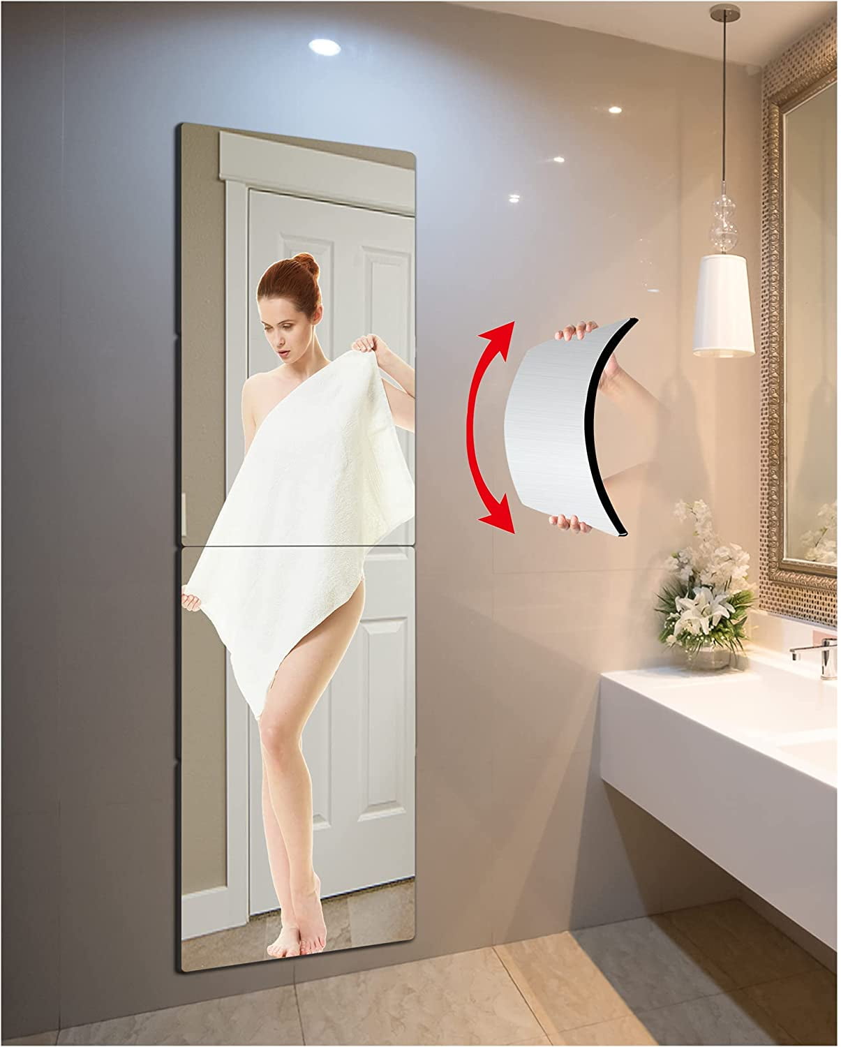 Shatterproof Full Length Mirror,Unbreakable Mirror for Wall,Full Body ...