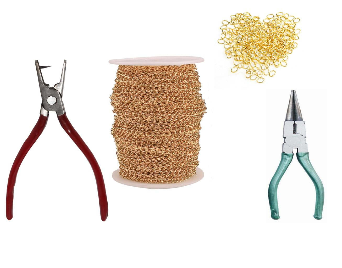 Shaum Crafts Combo of Link Anchor Chain Golden 3mm 5 Mtr Jump Ring ...