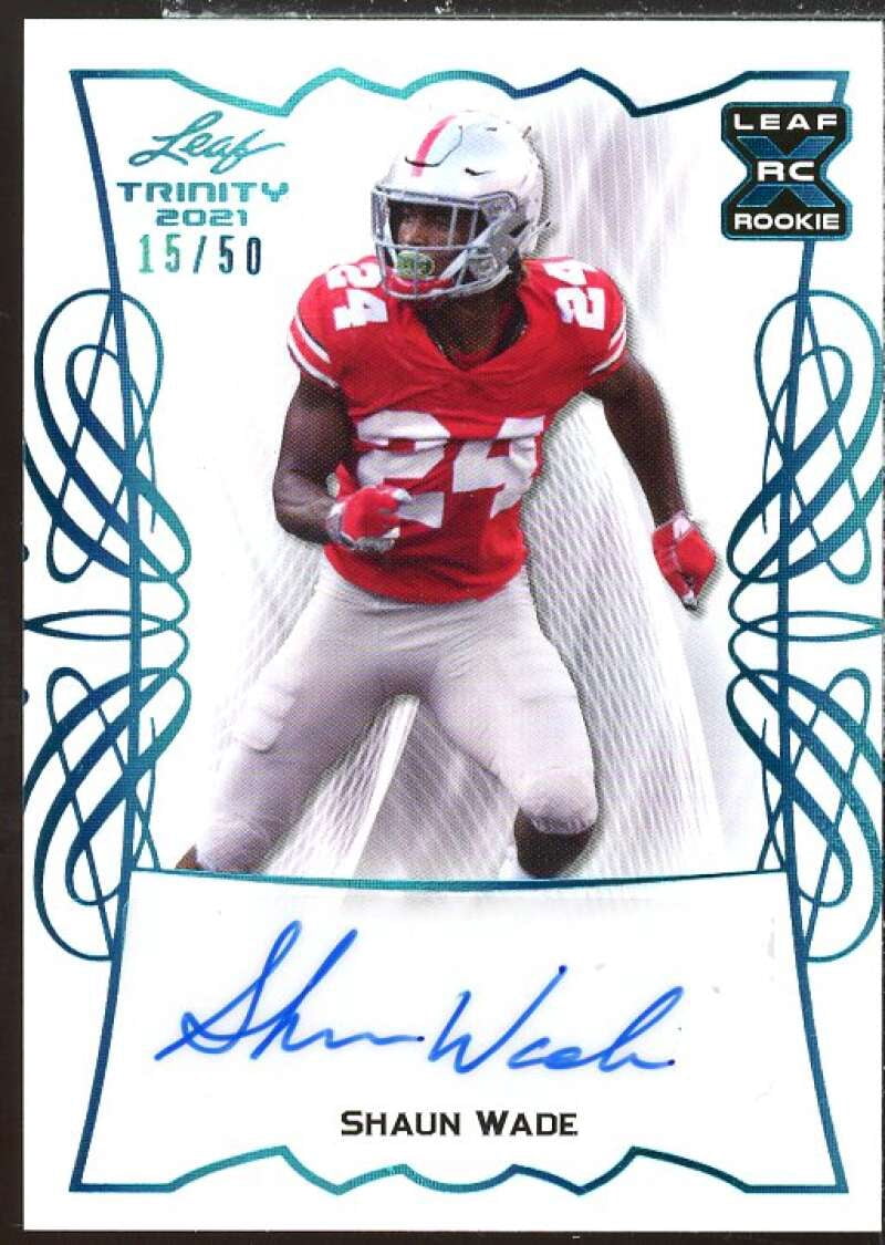 Shaun Wade Rookie Card 2021 Leaf Trinity Platinum Spectrum #BASW1 ...