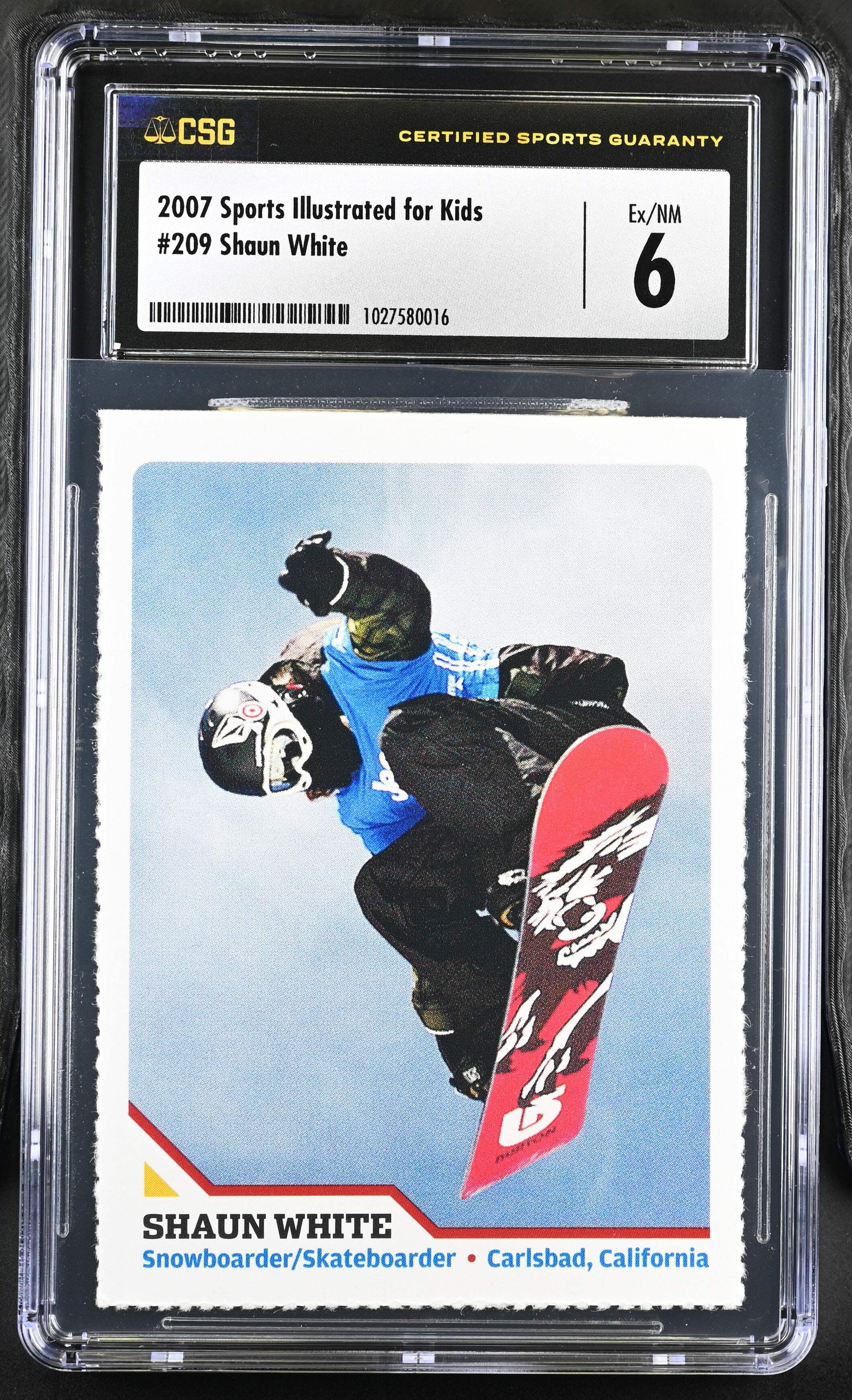 Shaun White 2007 Sports Illustrated for Kids snowboarding card CSG ...