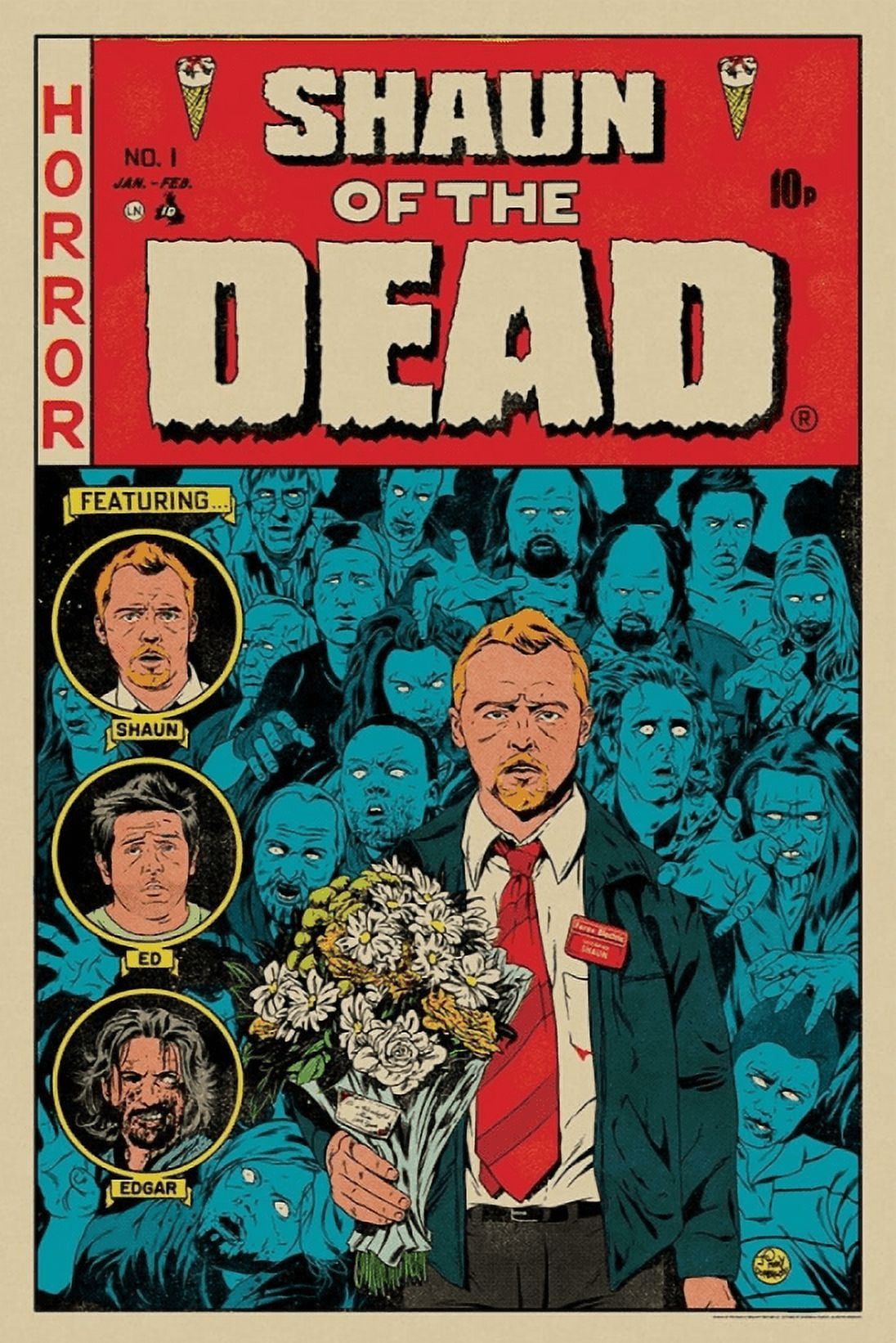 Shaun of the Dead 2004 Movie Poster 24x36 Simon Pegg Zombie Comedy ...