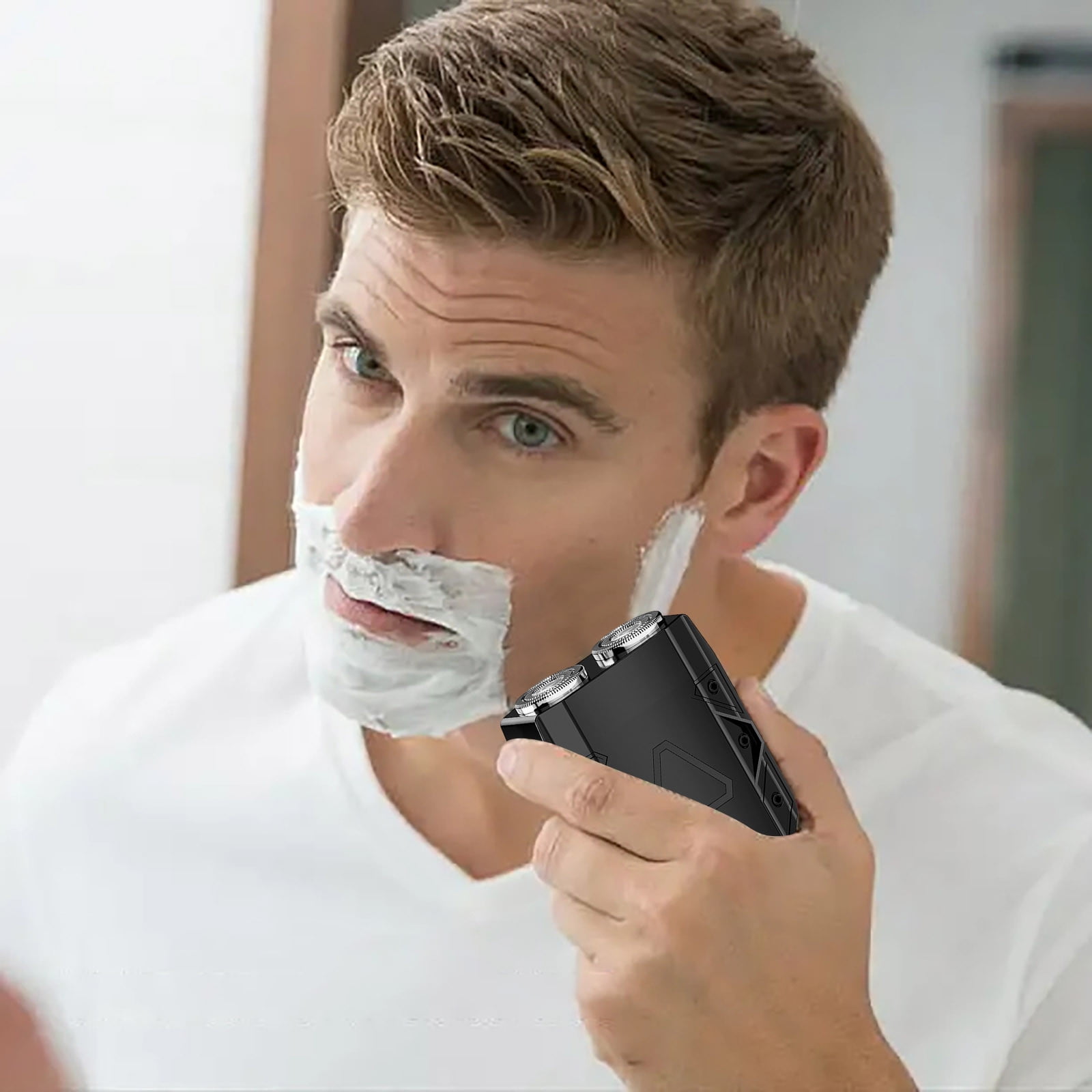 Shave Double Headed Shaver Mini Upgraded Pocket USB Rechargeable Men's ...