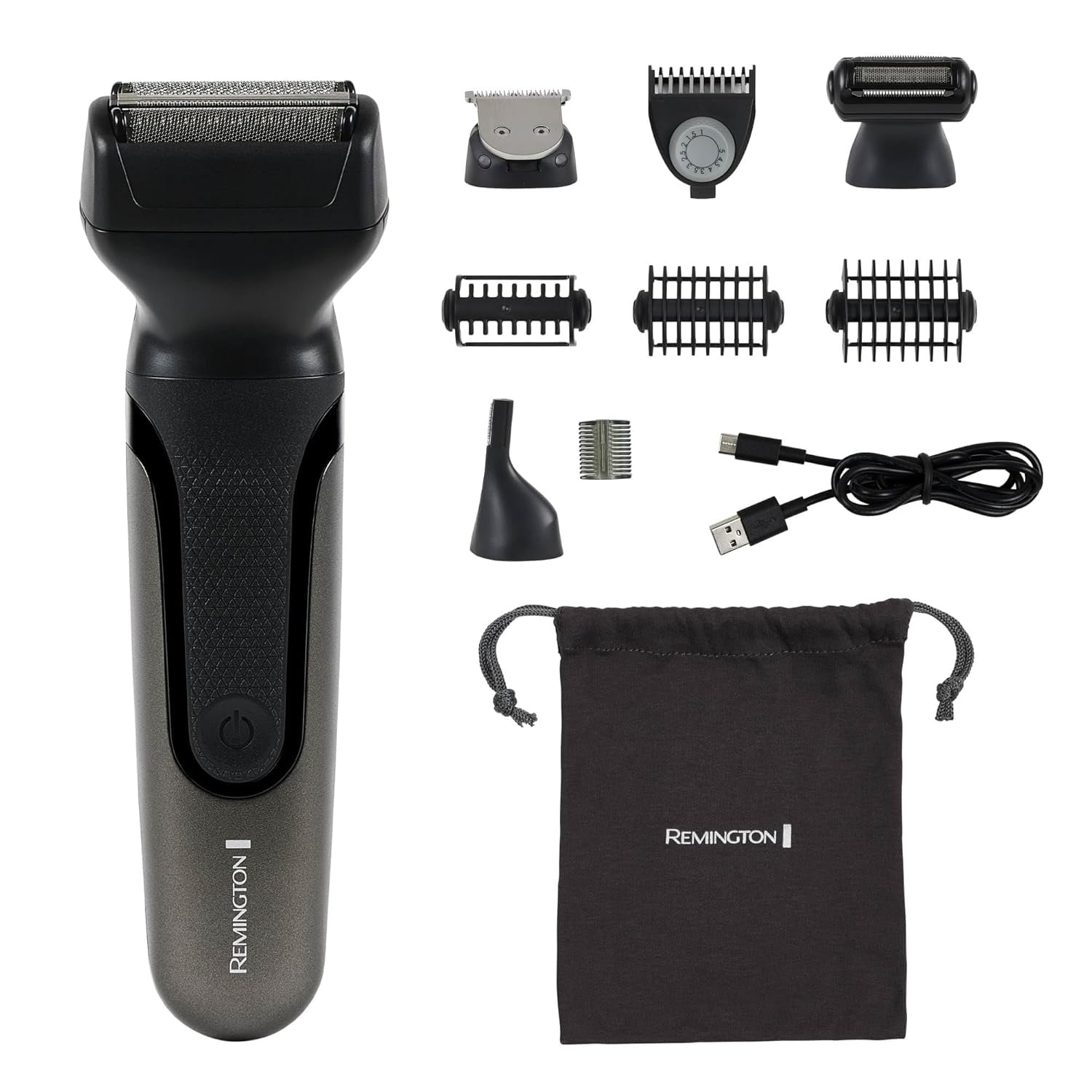Shave & Groom Multi-Tool Electric Razor for Men, Foil Shaver with 4 ...
