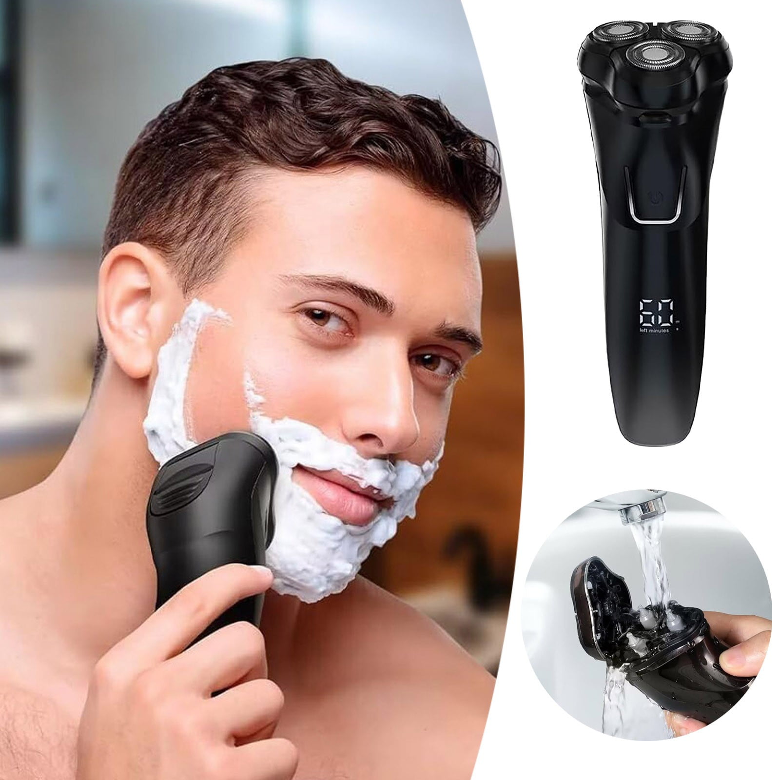 Shave Head Shavers for Men LED Display Rechargeable Shaving Kit with ...