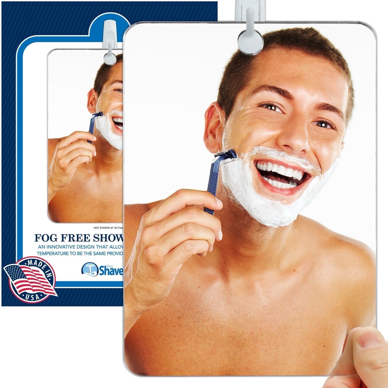 The Shave Well Company XL Anti-Fog Shaving Mirror | Fogless Hanging ...