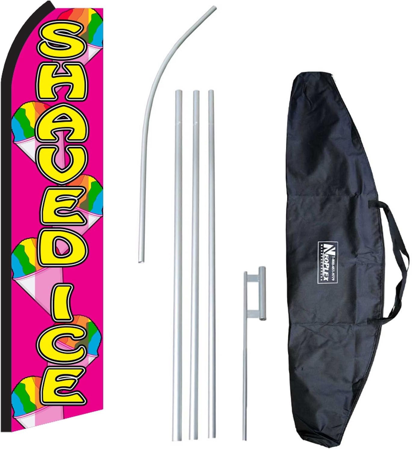 "Shaved Ice" 12-Foot Swooper Feather Flag and Case Complete Set ...