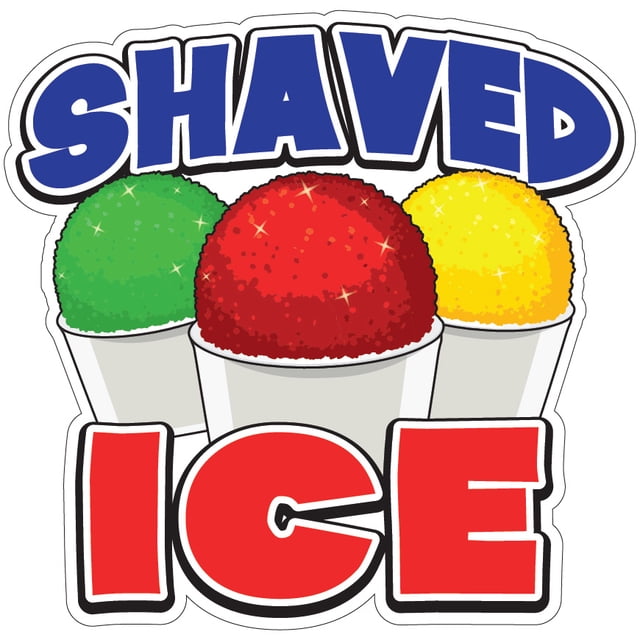 Shaved Ice 16" Decal Concession Stand Food Truck Sticker - Walmart ...