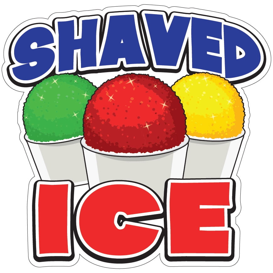 Shaved Ice 8" Decal Concession Stand Food Truck Sticker - Walmart.com