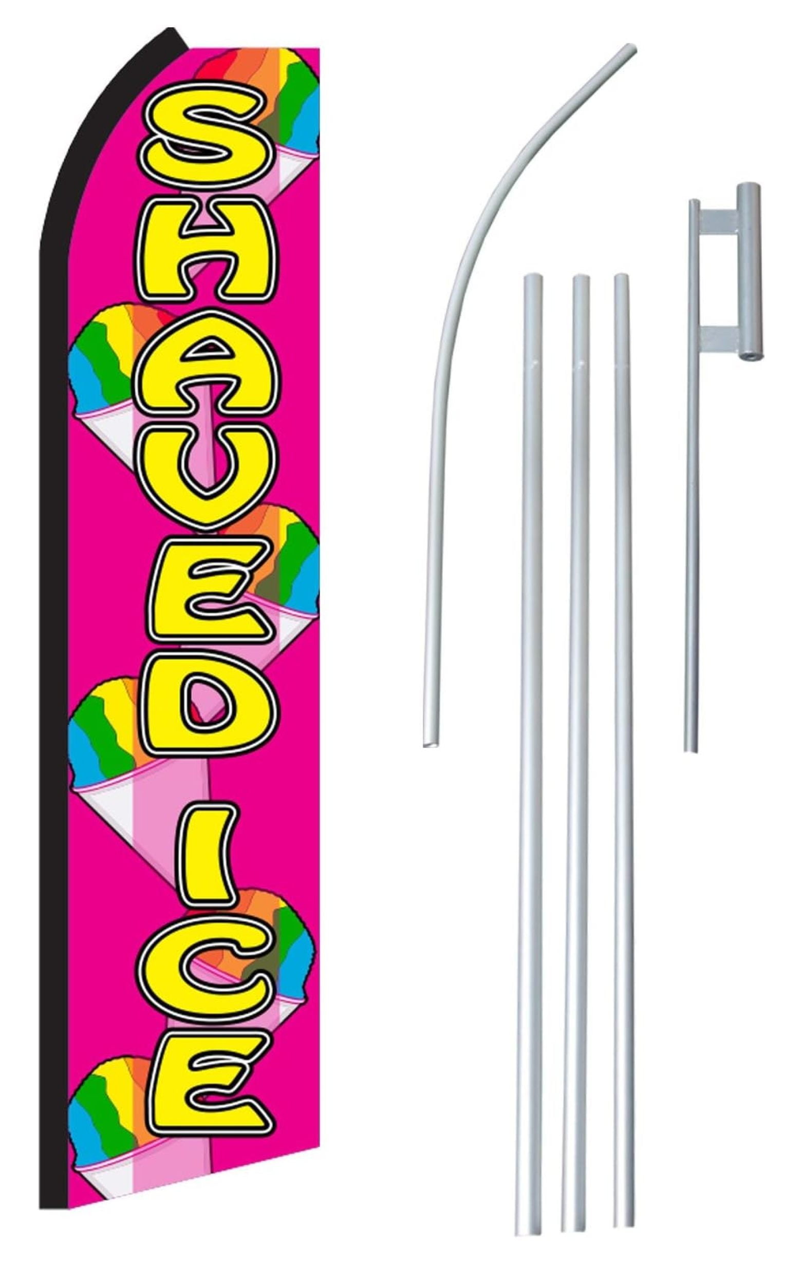 - "Shaved Ice" Complete Flag Kit - Includes 12' Swooper Business Flag ...