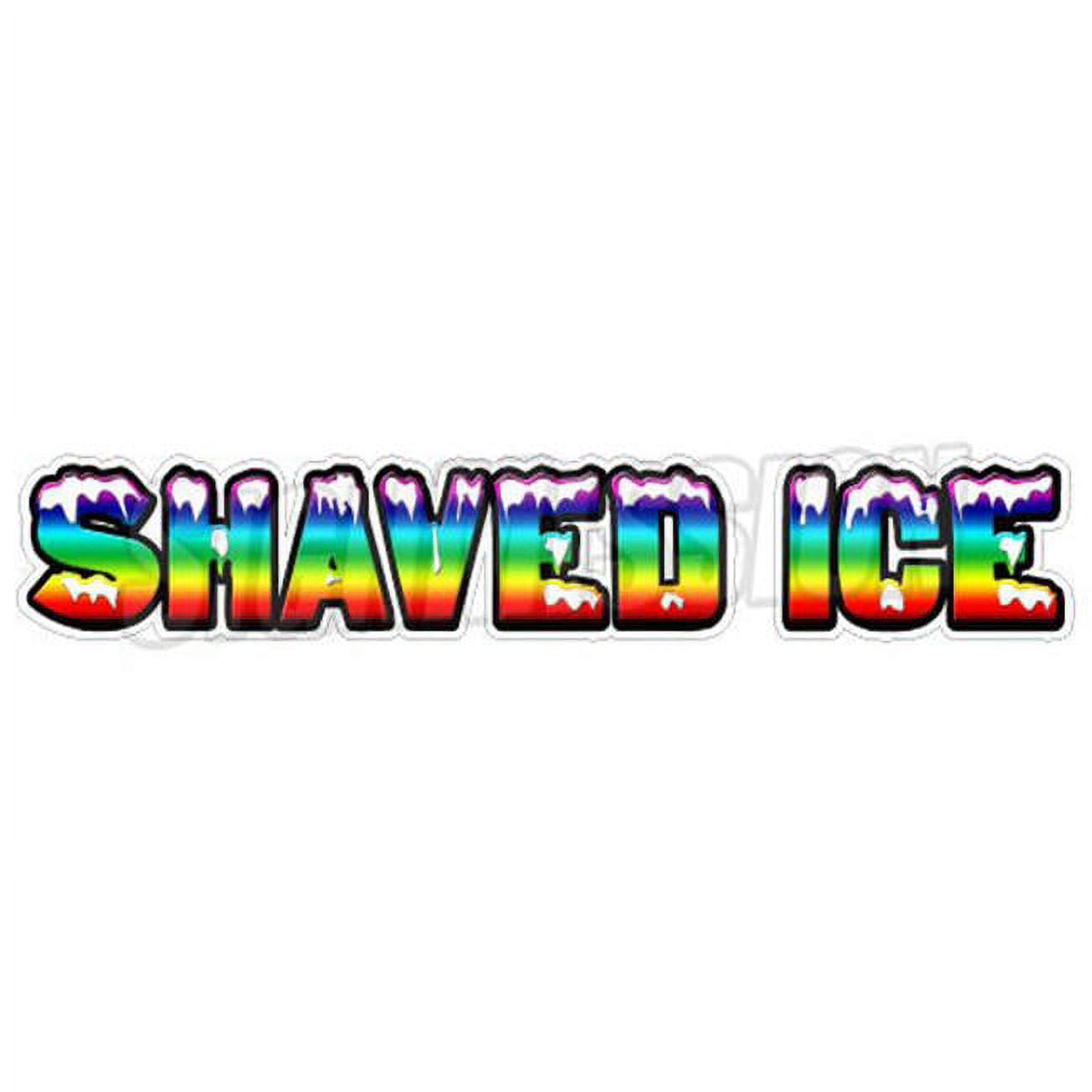 Shaved Ice Concession Decal Sticker - Trailer Cart Sign - Walmart.com