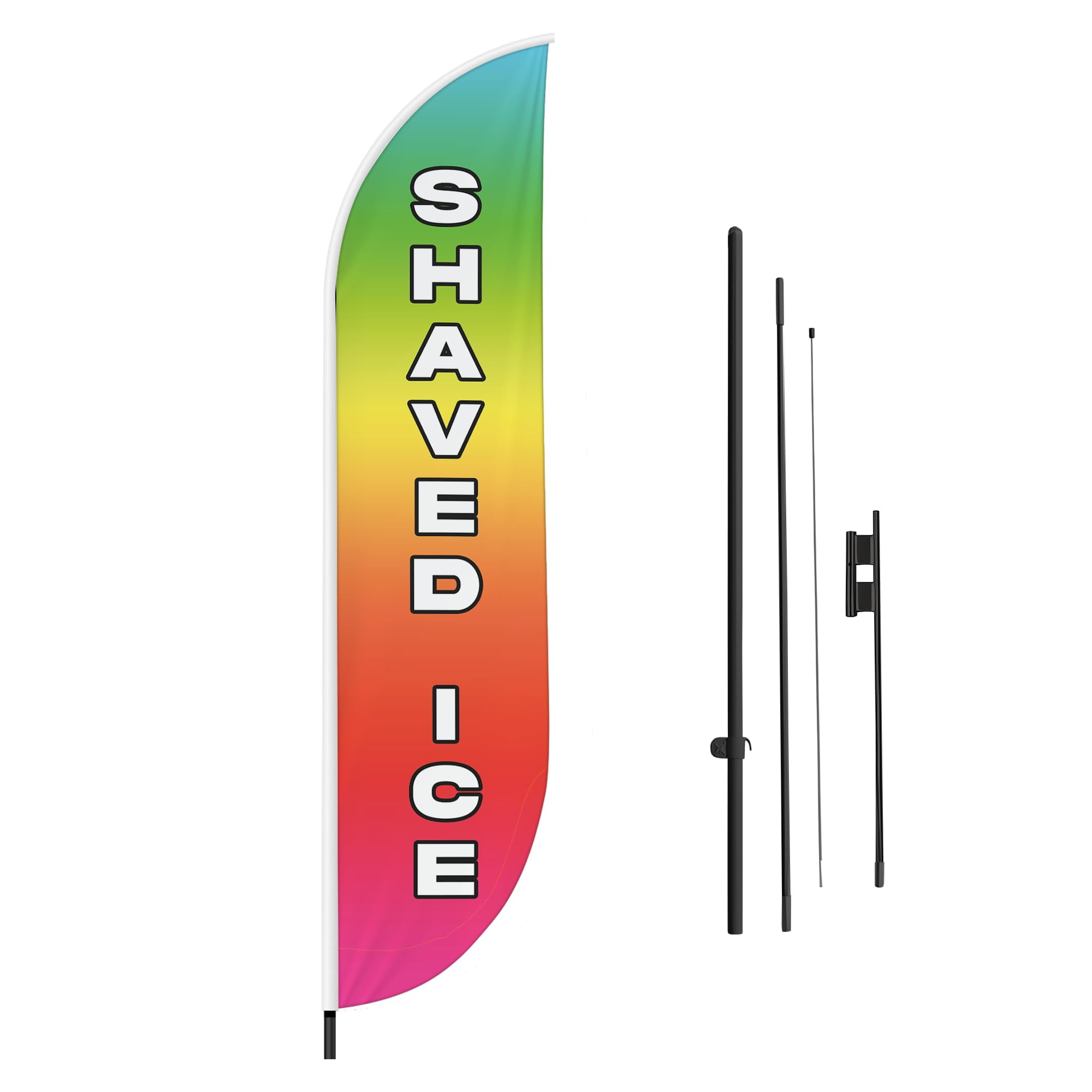 Shaved Ice Feather Flag(11.5feetX2.5feet) by DreamController | Outdoor ...