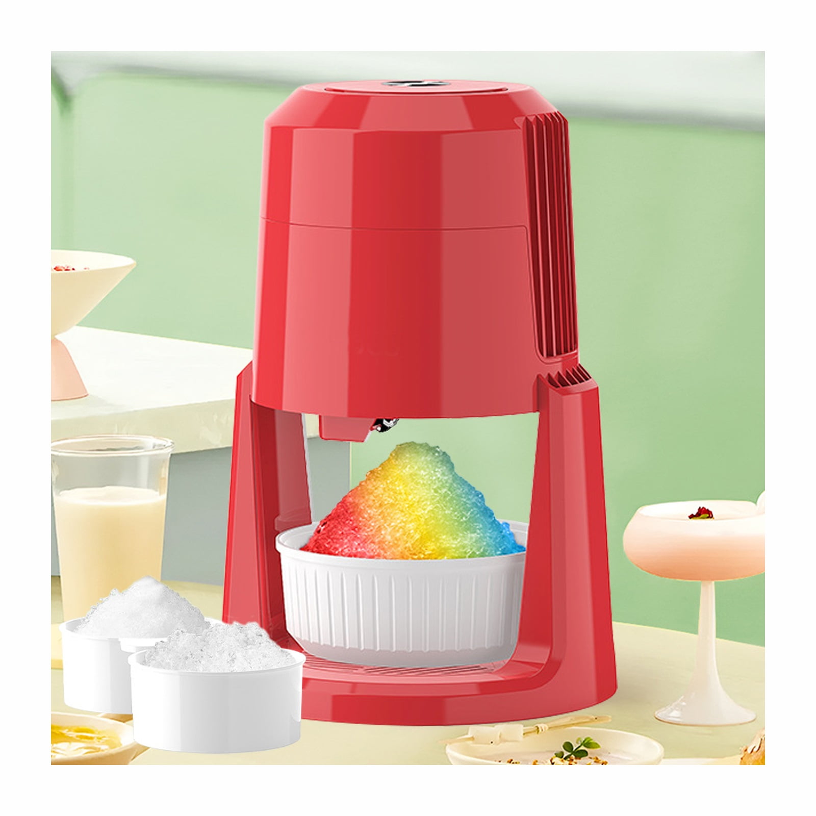 Shaved Ice Machine Snow Cone Machine, Protable Ice Shaver Machine with ...