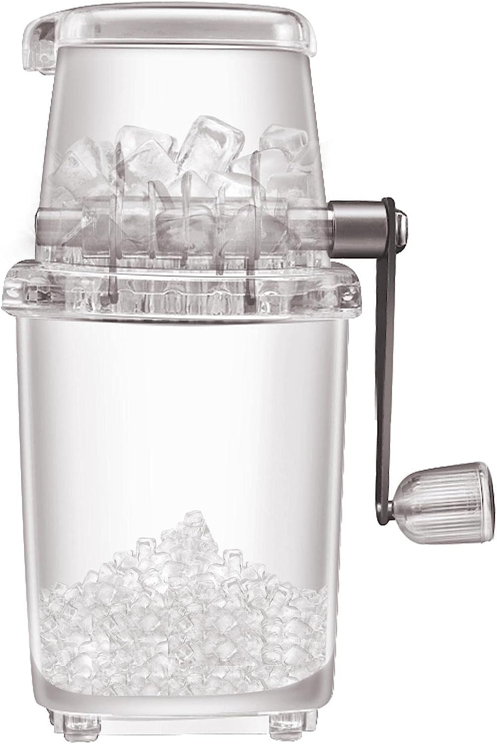 Shaved Ice Maker, Hand-Crank Ice Shaver And Snow Cone Machine, Portable ...