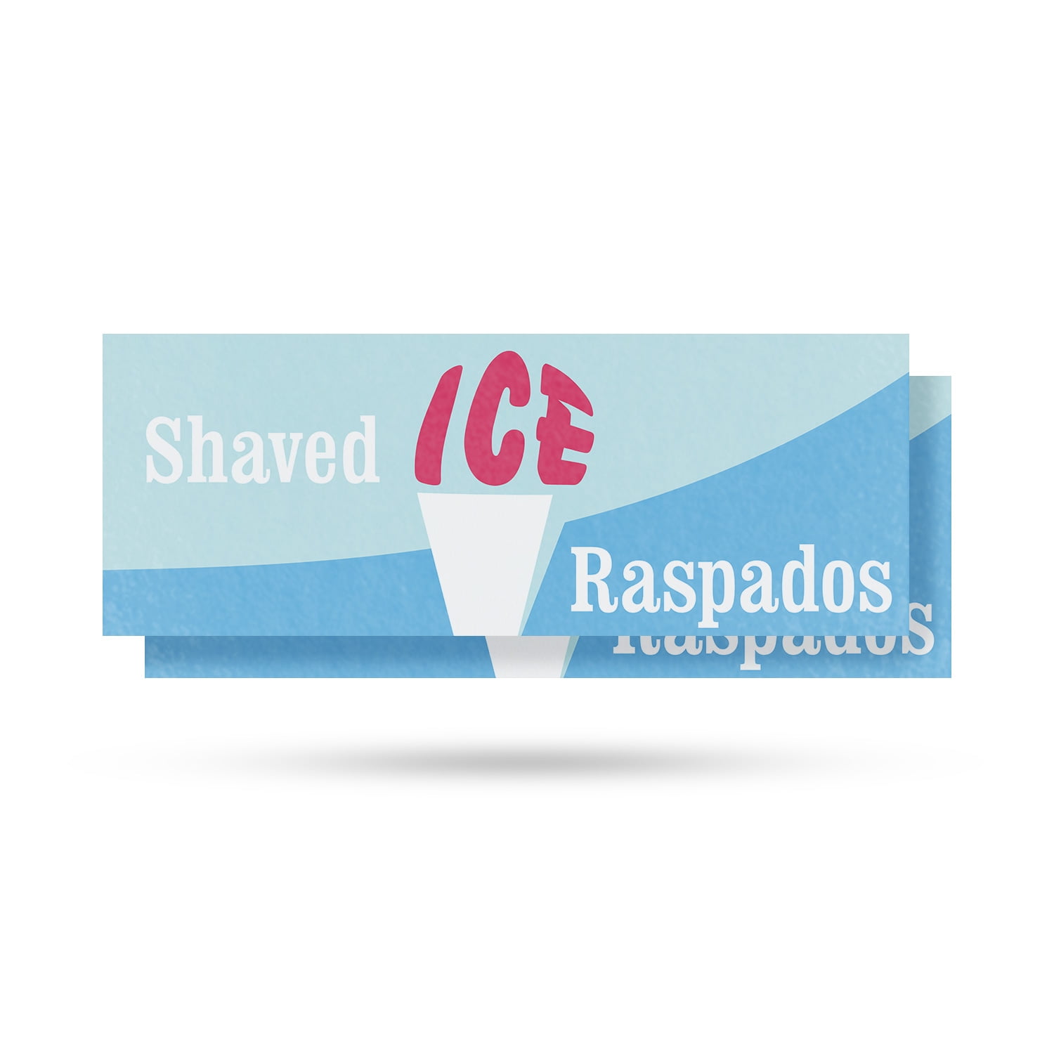 Shaved Ice Raspados Vinyl Decal 2 Pack of 12 Inch x 5 Inch Weatherproof ...