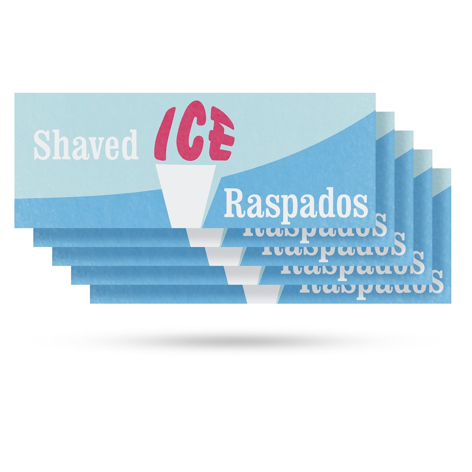 Shaved Ice Raspados Vinyl Decal 5 Pack of 24 Inch x 9 Inch Weatherproof ...