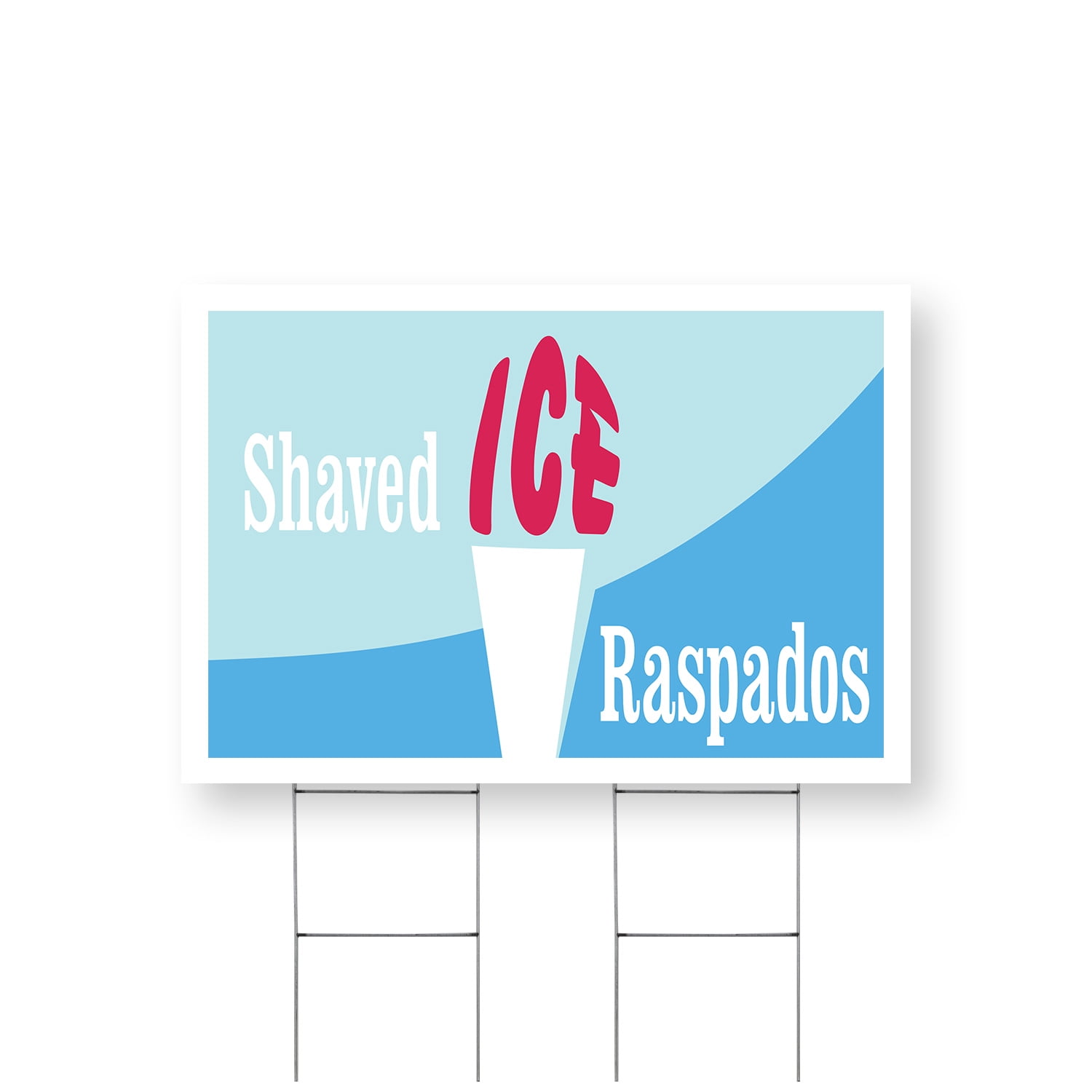 Shaved Ice Raspados Yard Sign 24 Inch x 36 Inch Single Sided ...