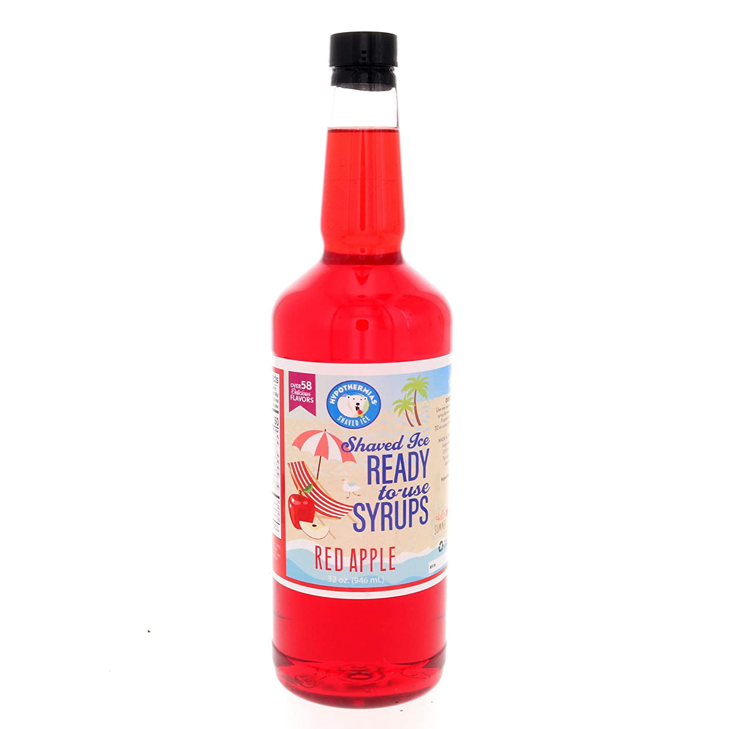 Shaved Ice & Snow Cone Syrup - BPA-Free Plastic Bottle Quart (32 Fl. Oz ...