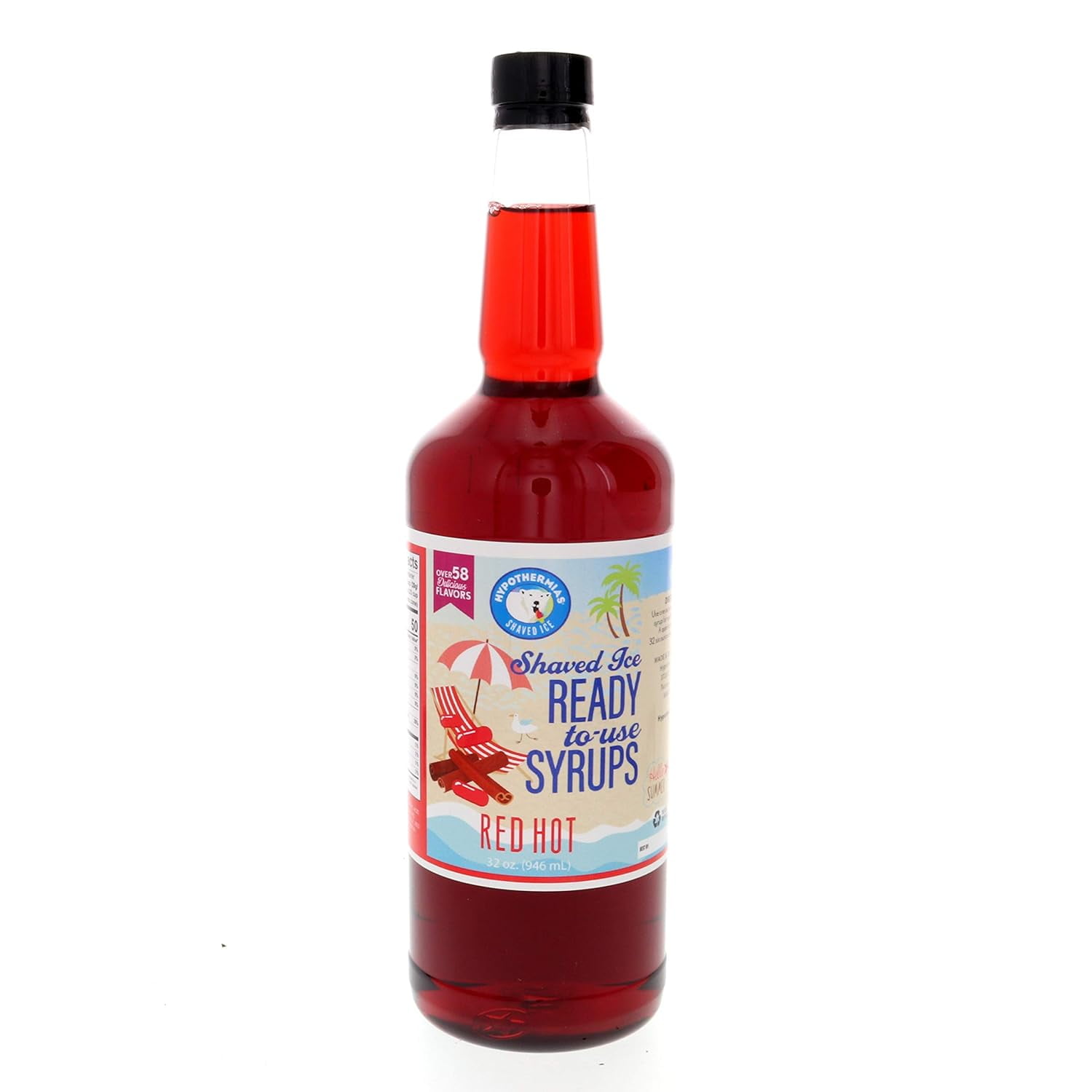 Shaved Ice & Snow Cone Syrup - BPA- Plastic Bottle Quart (32 Fl. Oz ...