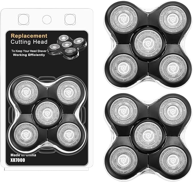 AUDOC Balder Pro XR7000 Replacement Shaver Heads, Black, 2 Pack ...