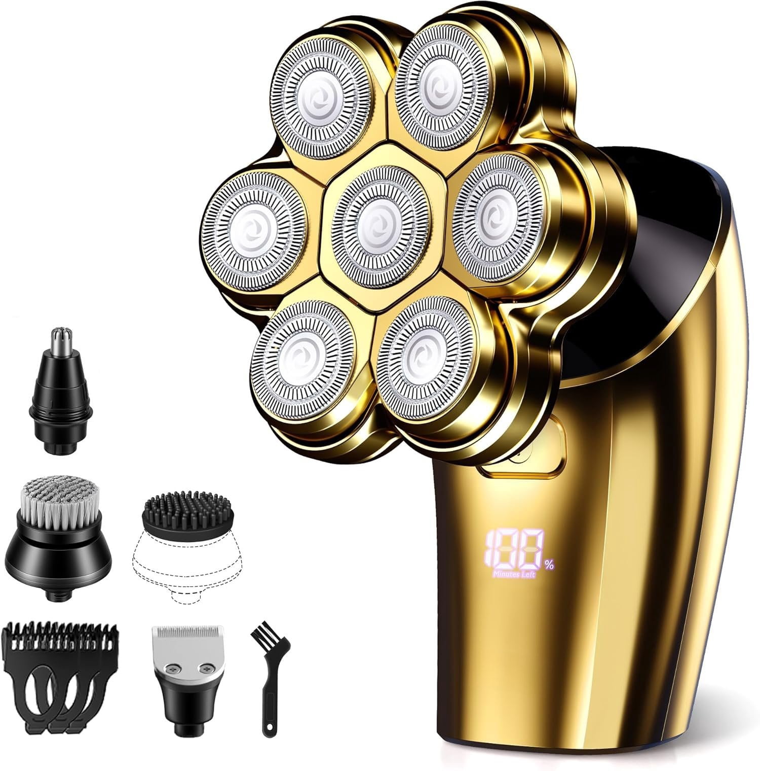 Shavers for Bald Men - 7D Arc Razor with Detachable , Wet Dry 5-in-1 ...