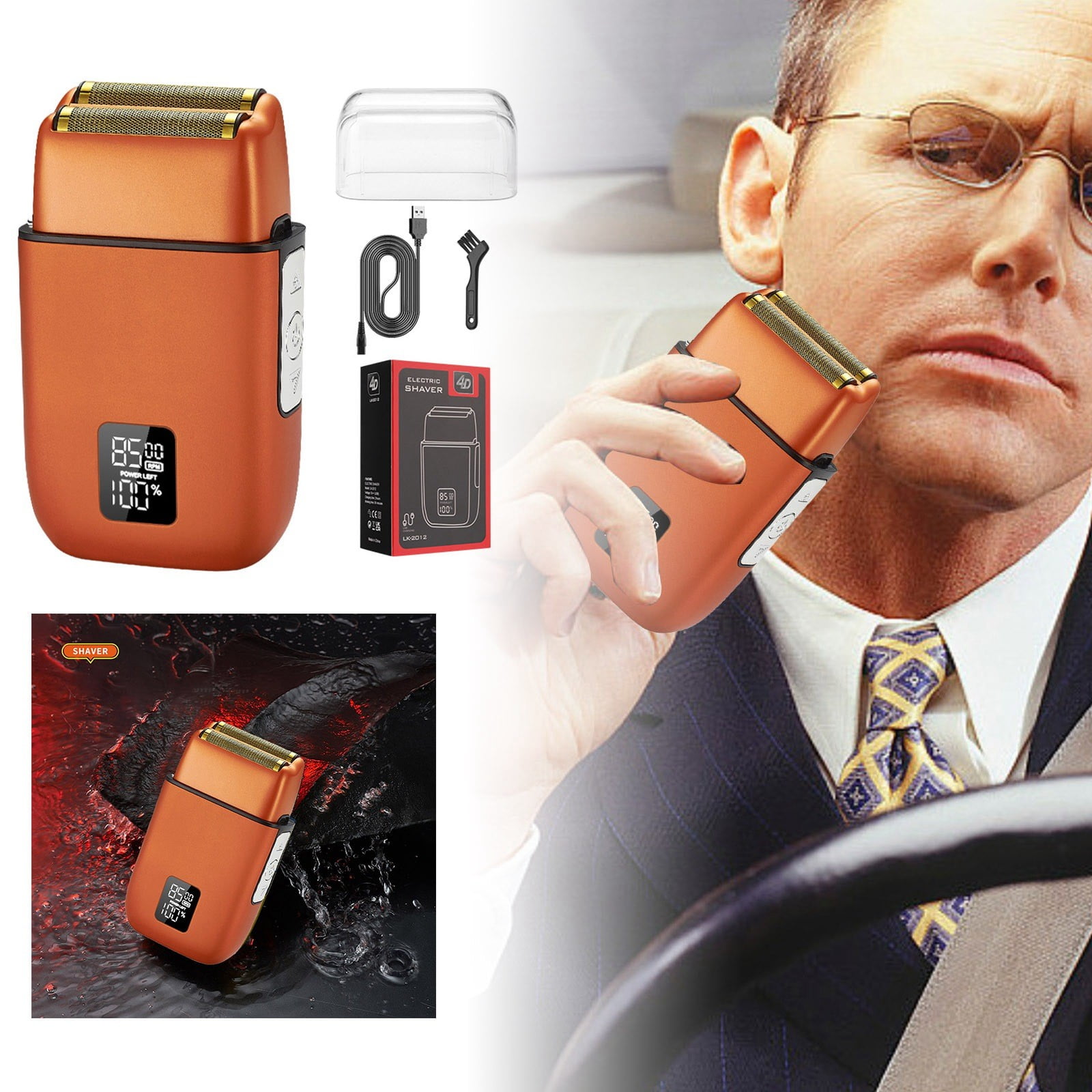 Shavers for Men 3 Speed Foil Shaver Rechargeable Close Shave Trimmer ...