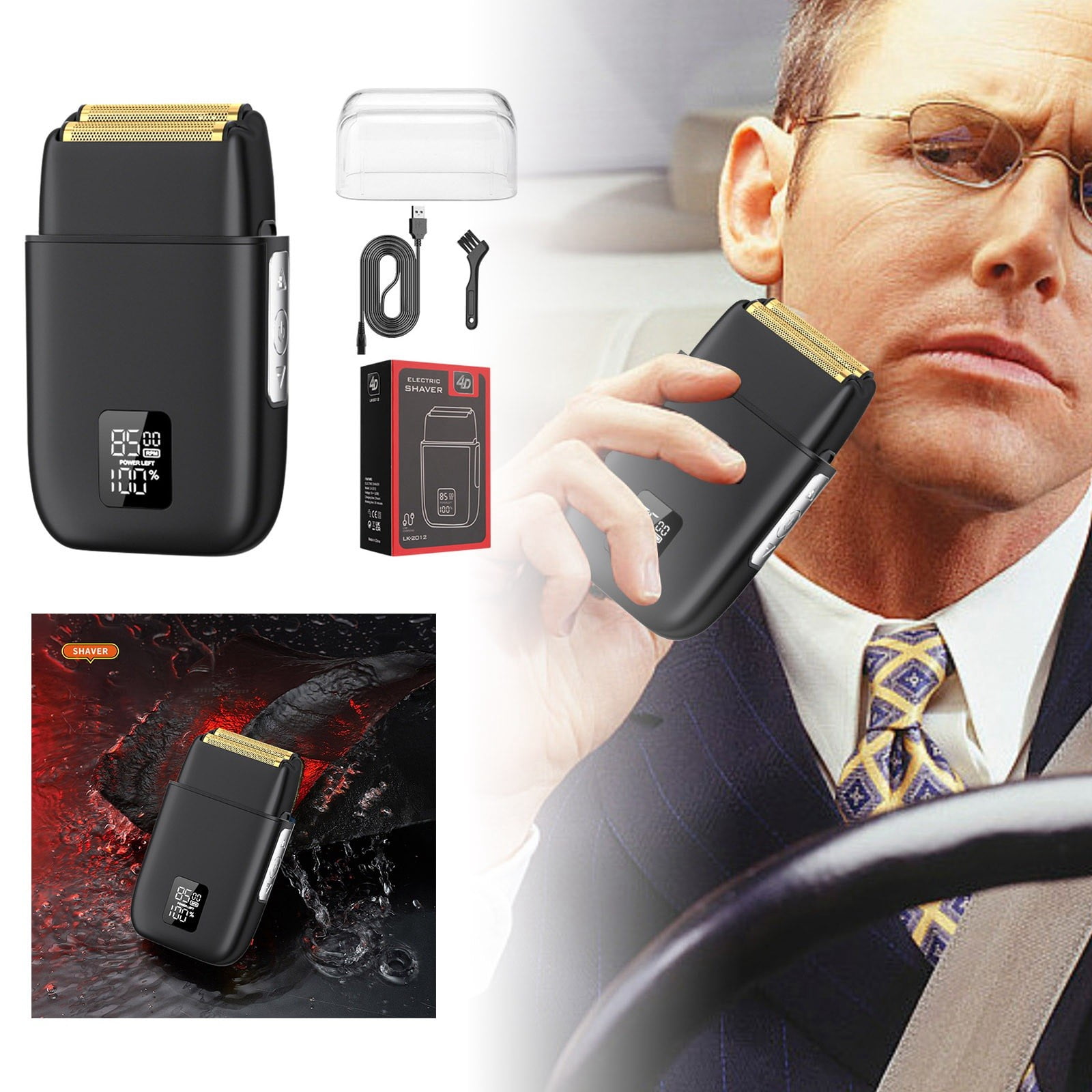 Shavers for Men Rechargeable Face Shaver with 3 Adjustable Speeds Close ...