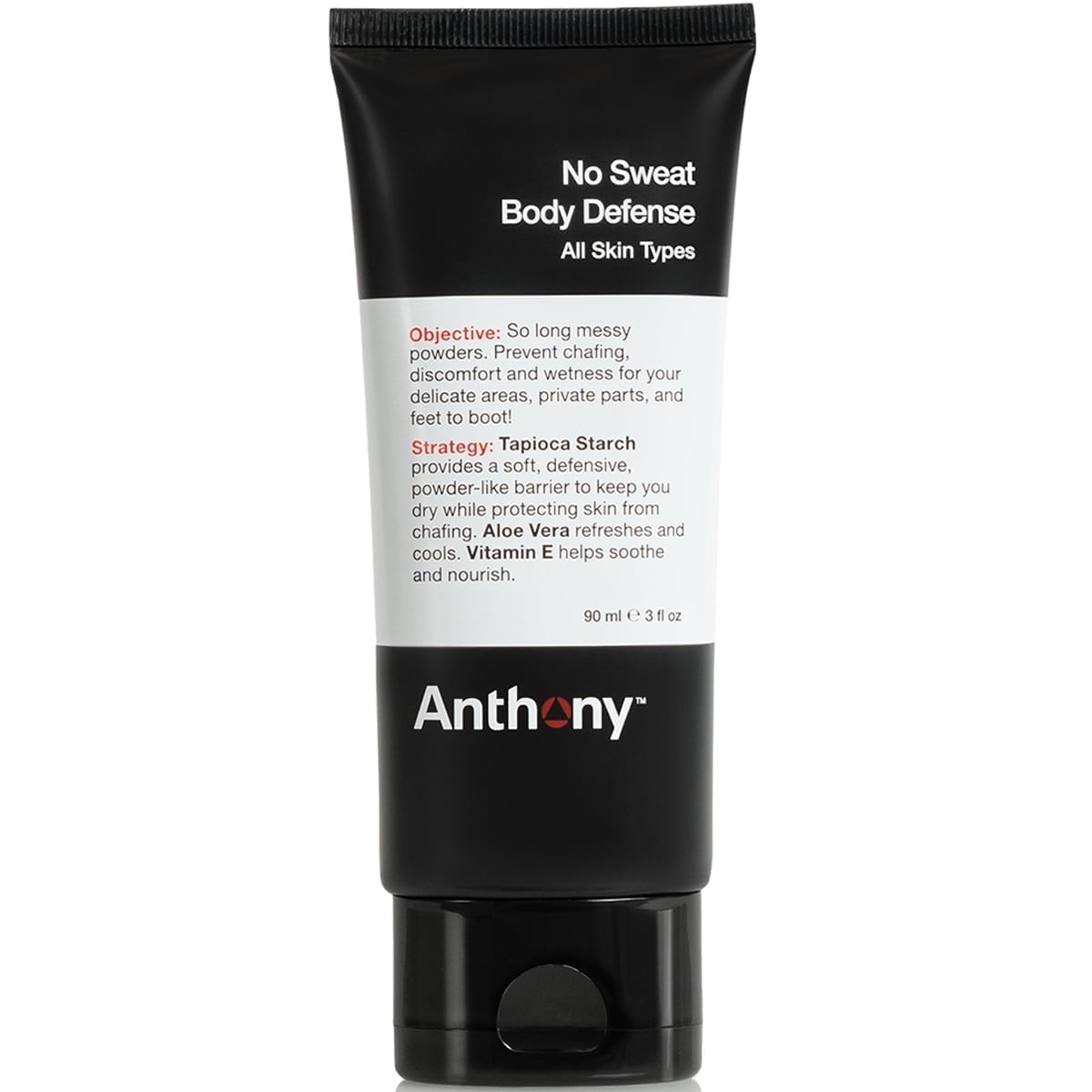 Anthony No Sweat Body Defense Deodorant for Men, Anti-Chafing & Anti ...