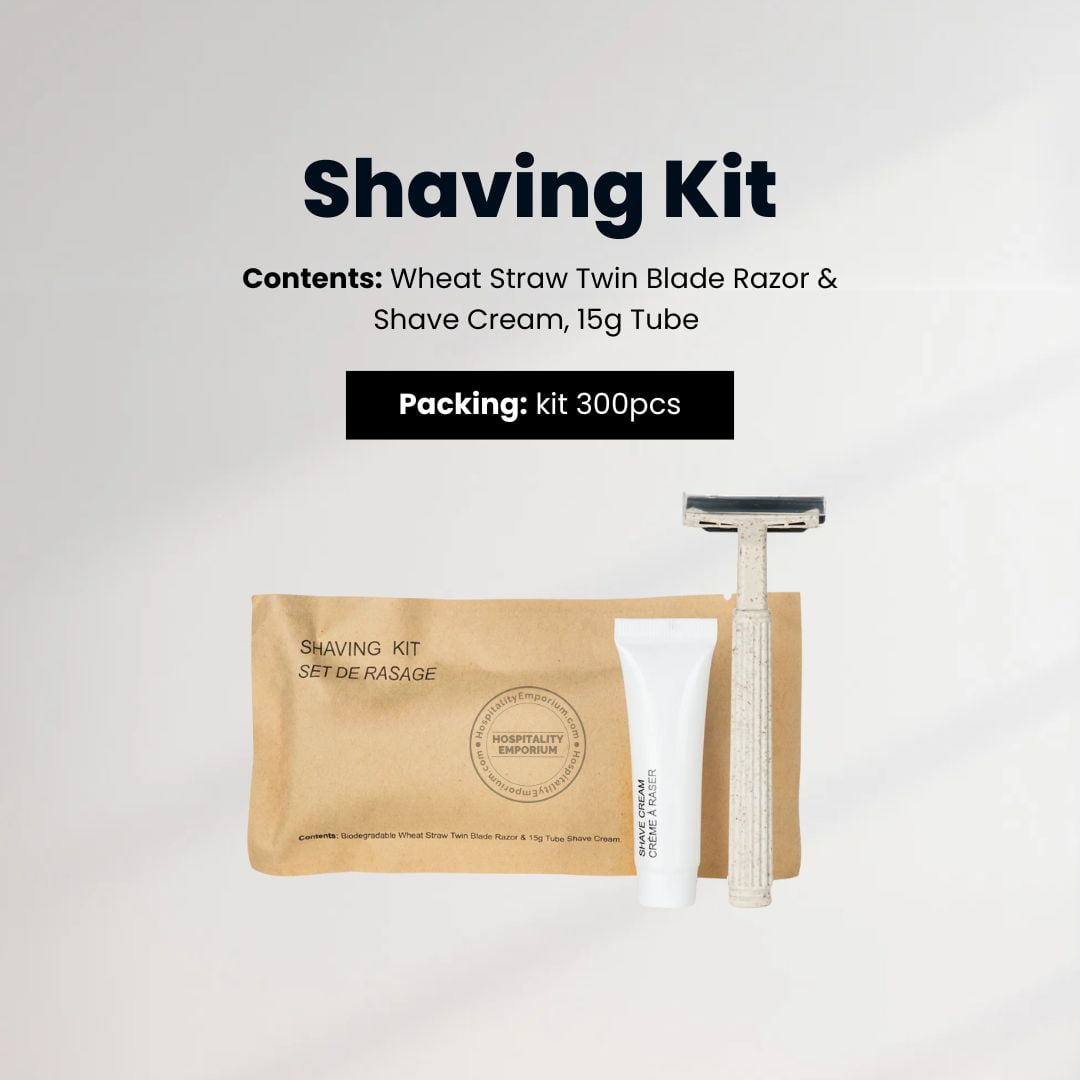 Shaving Kit - Contents: Wheat Straw Twin Blade Razor & Shave Cream, 15g ...