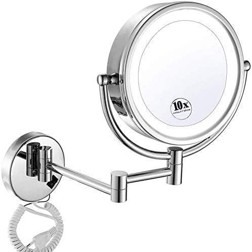 Shaving Mirrors Wall Mounted,Makeup Mirror 10X Magnifying Countertop ...