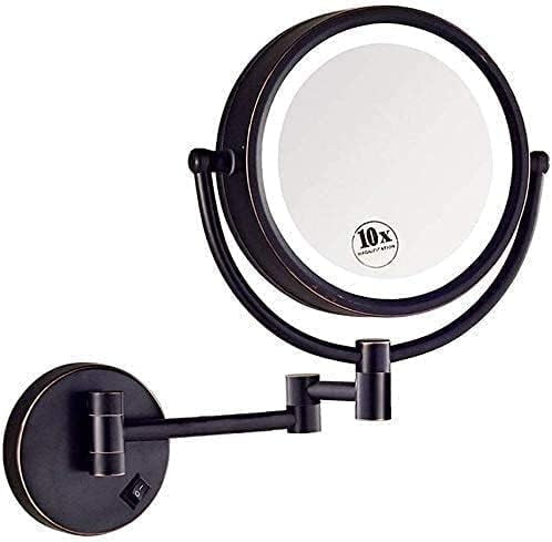 Shaving Mirrors Wall Mounted,Makeup Mirror 10X Magnifying Countertop ...