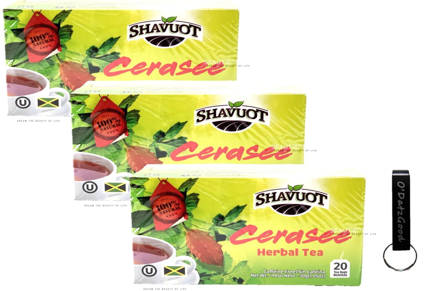 Shavuot Cerasee Tea 20 Tea Bags (30g) Pack of 3 Packaged w/ ODatzGood - Walmart.com