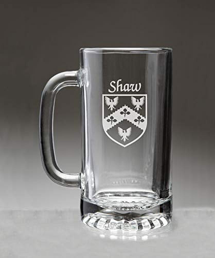 Shaw Irish Coat of Arms Glass Beer Mug (Sand Etched) - Walmart.com