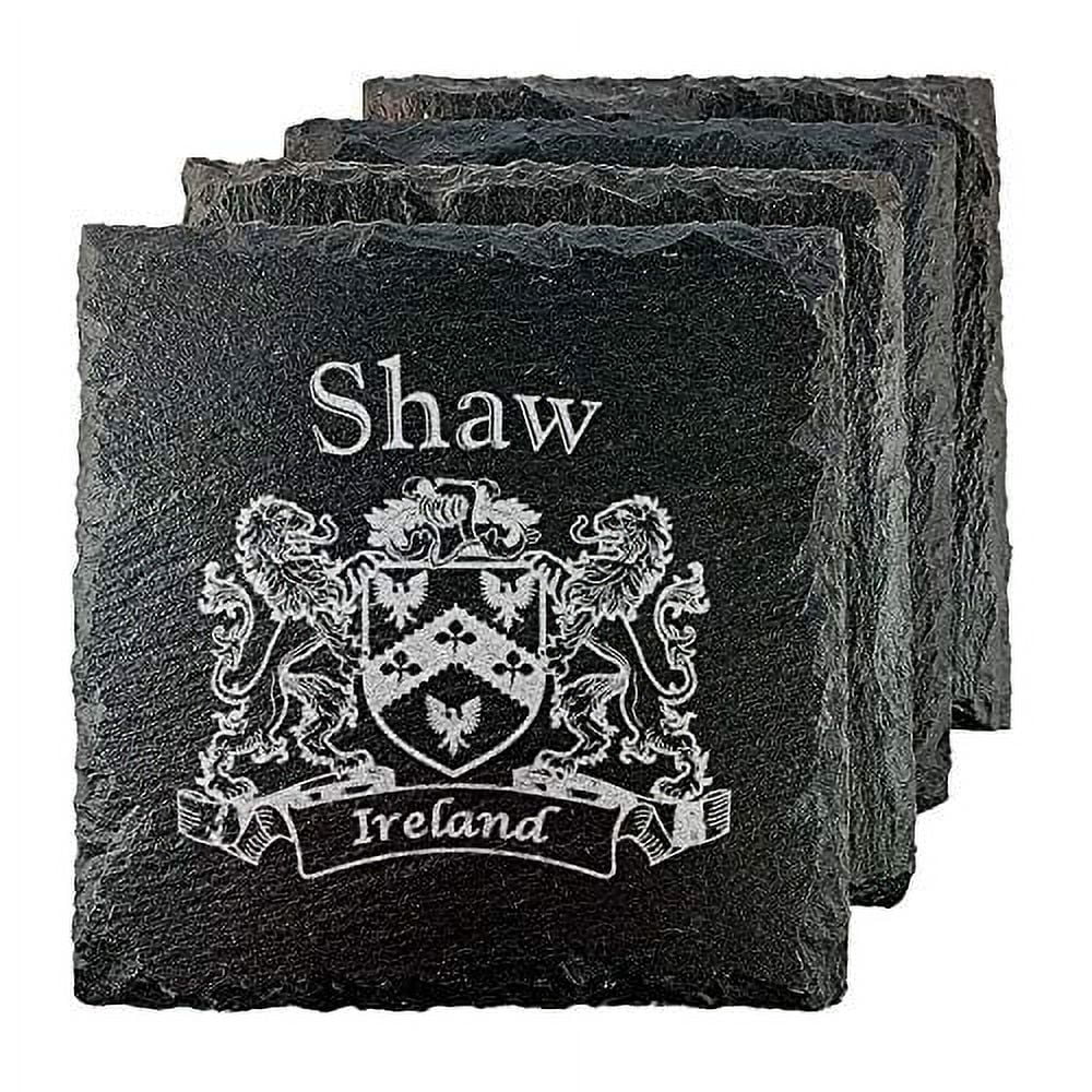 Shaw Irish Coat of Arms Slate Coasters - Set of 4 - Walmart.com
