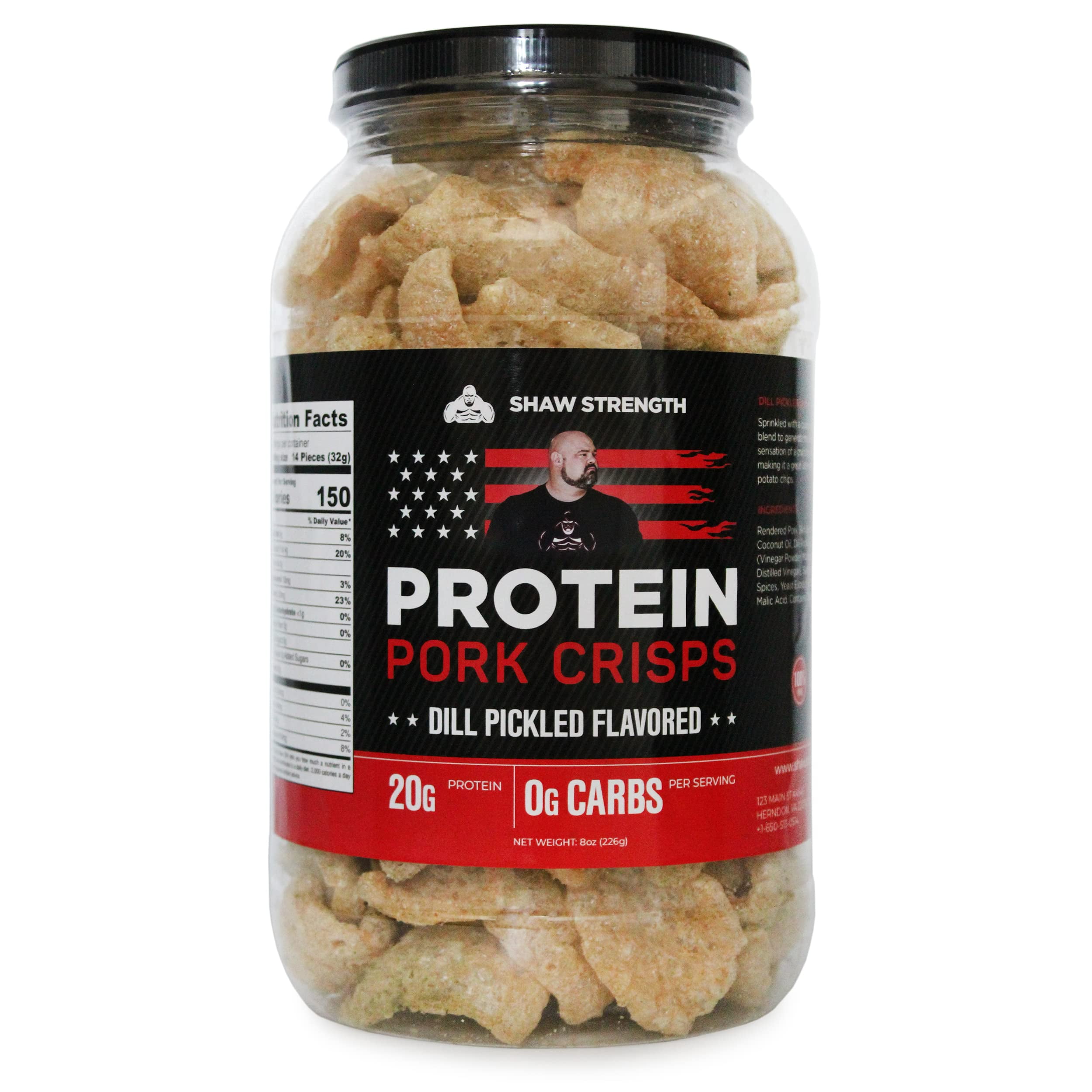 Shaw Strength Protein Pork CCF19 Rinds (Dill Pickle, 8oz); Developed ...