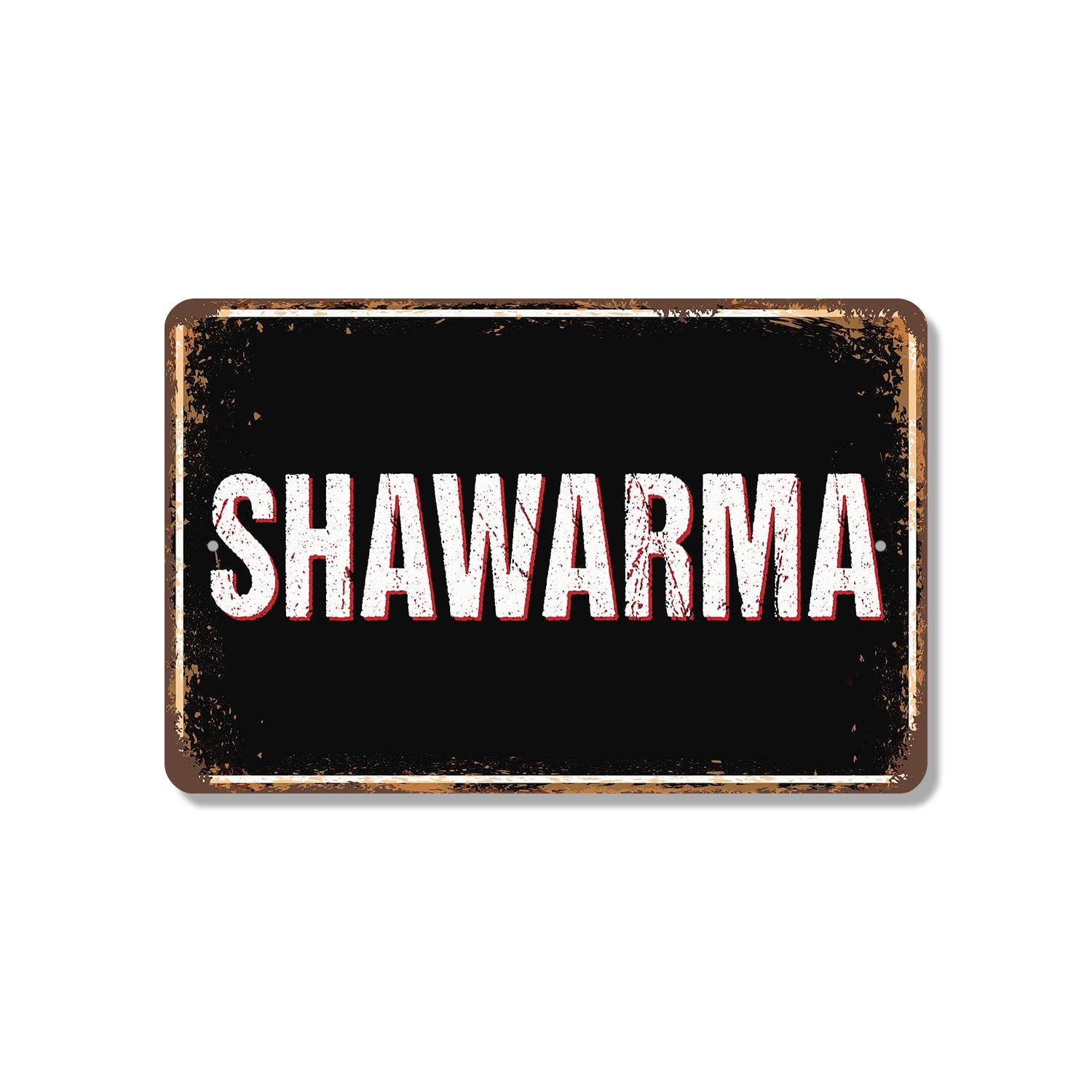 Shawarma Street 13 Inch x 20 Inch Novelty Plastic Sign Spin Slice Savor ...