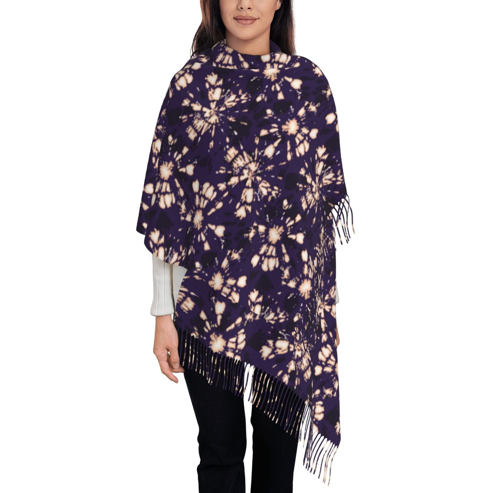 Shawl Wraps for Women - Boho style pattern Imitation Pashmina Shawls ...
