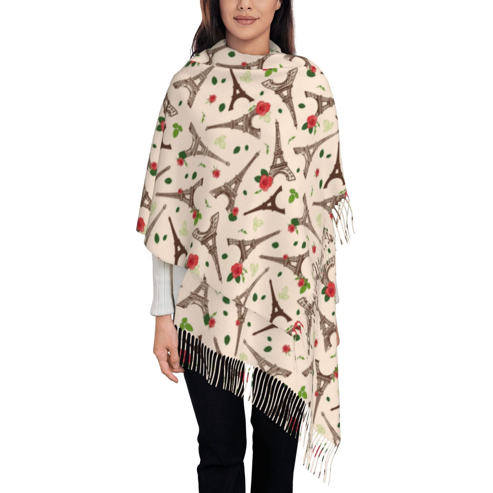 Shawl Wraps for Women - Eiffel Tower Urbane Imitation Pashmina Shawls ...