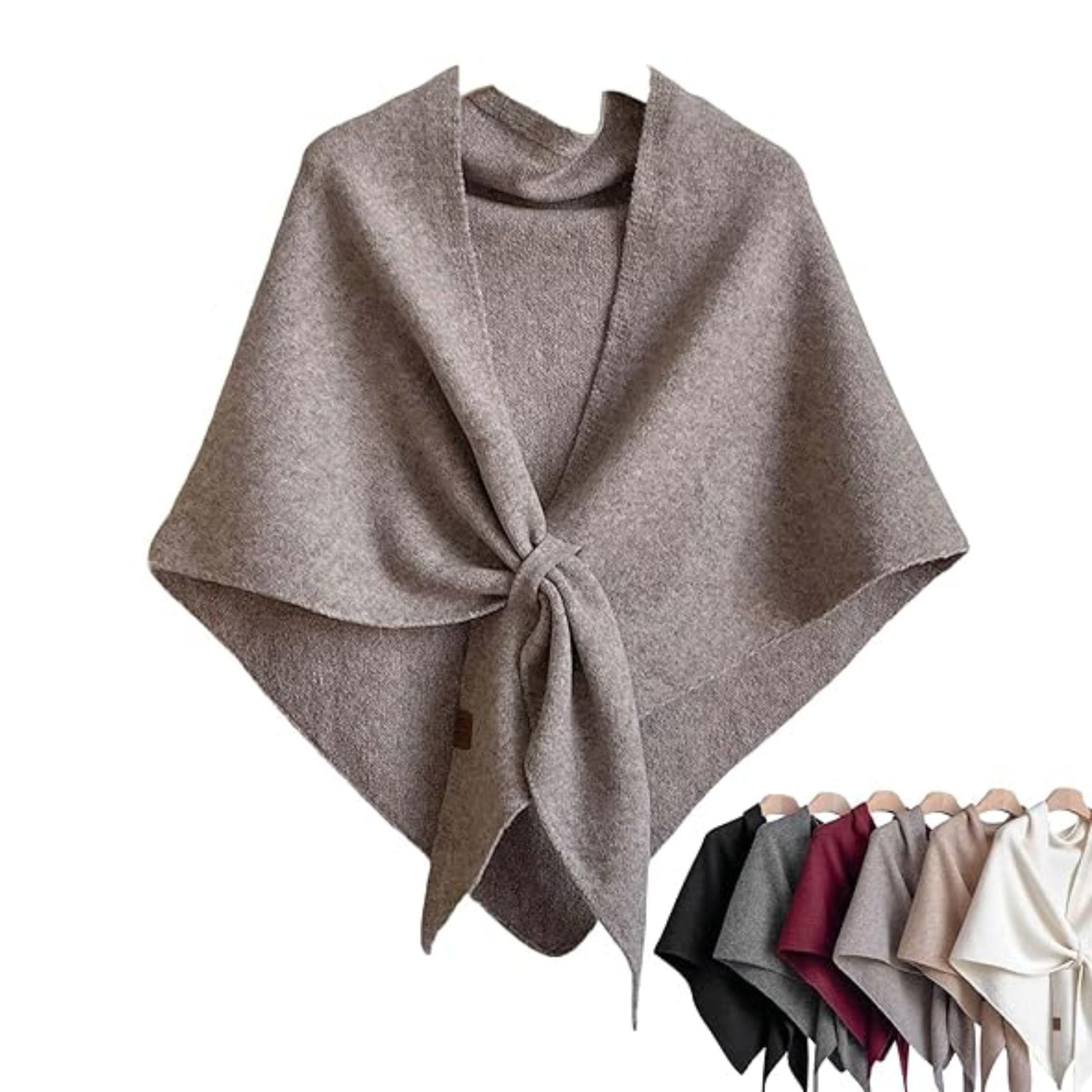 Shawl Wraps for Women , Solid Color Korean Style Sweater Shawl Knotted ...