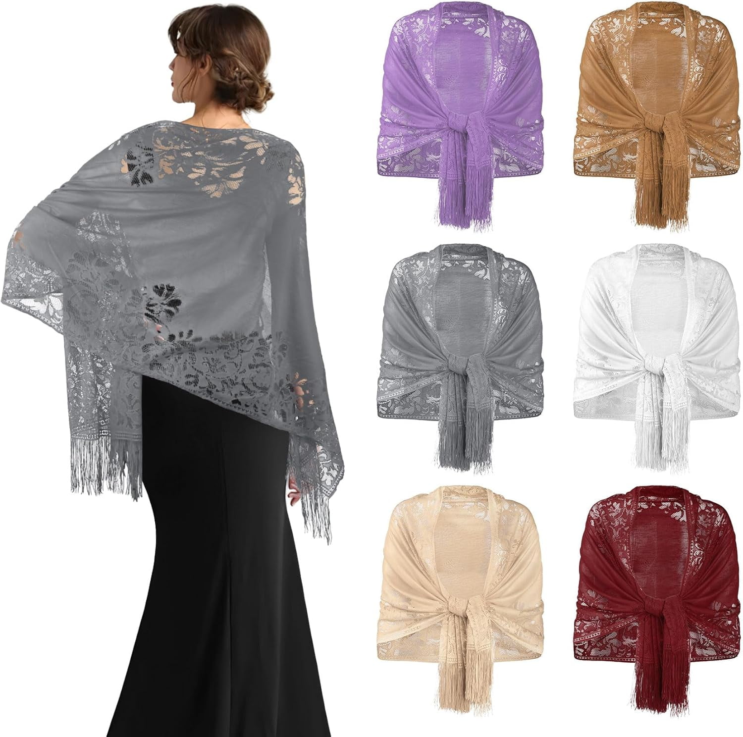 Shawls and Wraps for Evening Dresses Scarfs for Women Pashmina 1920s ...