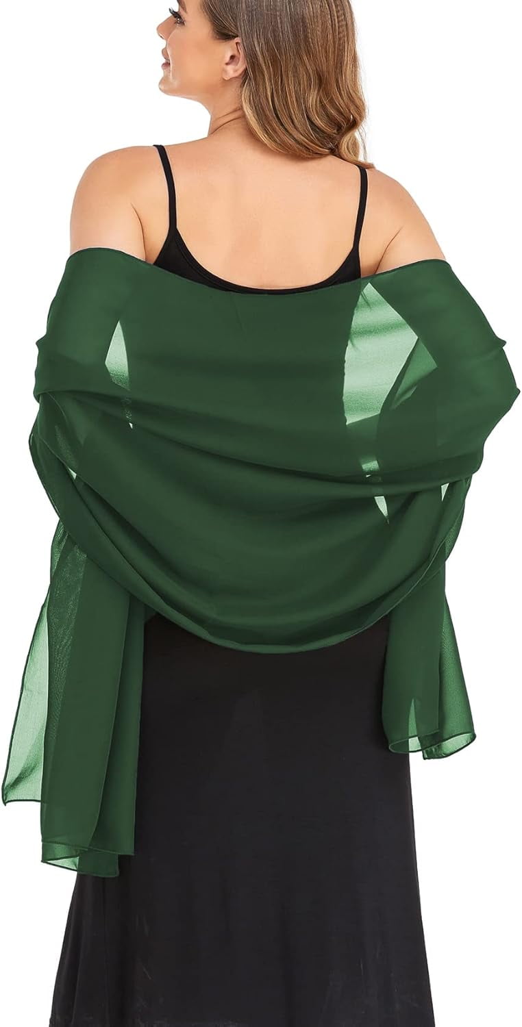 Shawls and Wraps for Evening Dresses Sheer Chiffon Women Elegant Soft ...