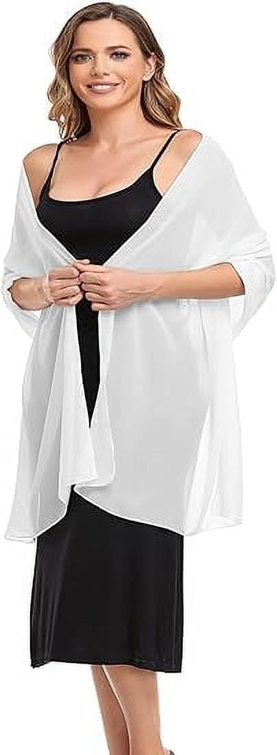 Shawls and Wraps for Evening Dresses Sheer Chiffon Women Elegant Soft ...