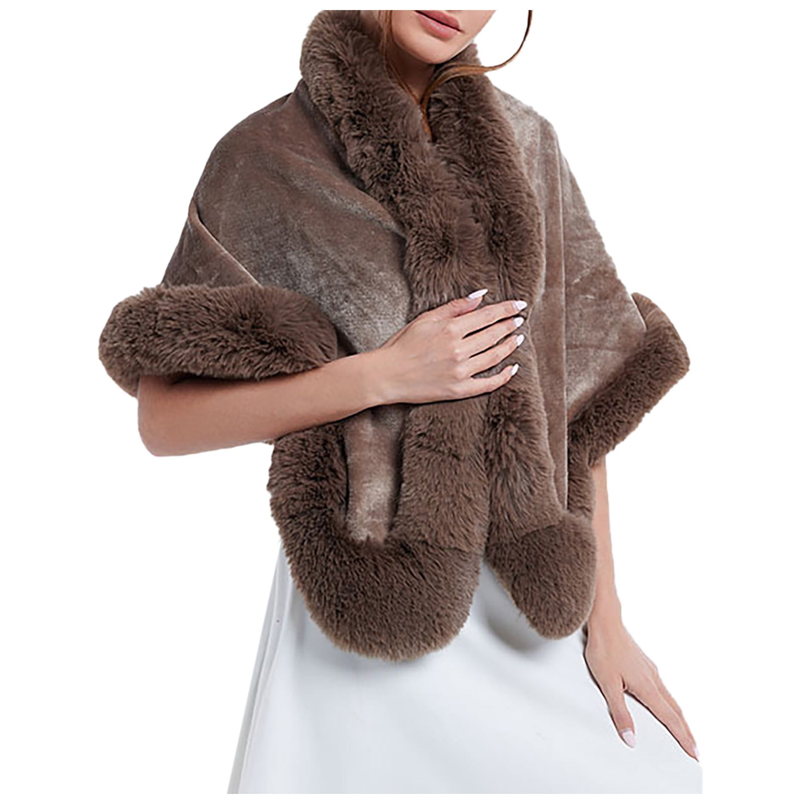 Shawls for Women Trendy Elegant Winter Thick Warm Open Front Scarf ...