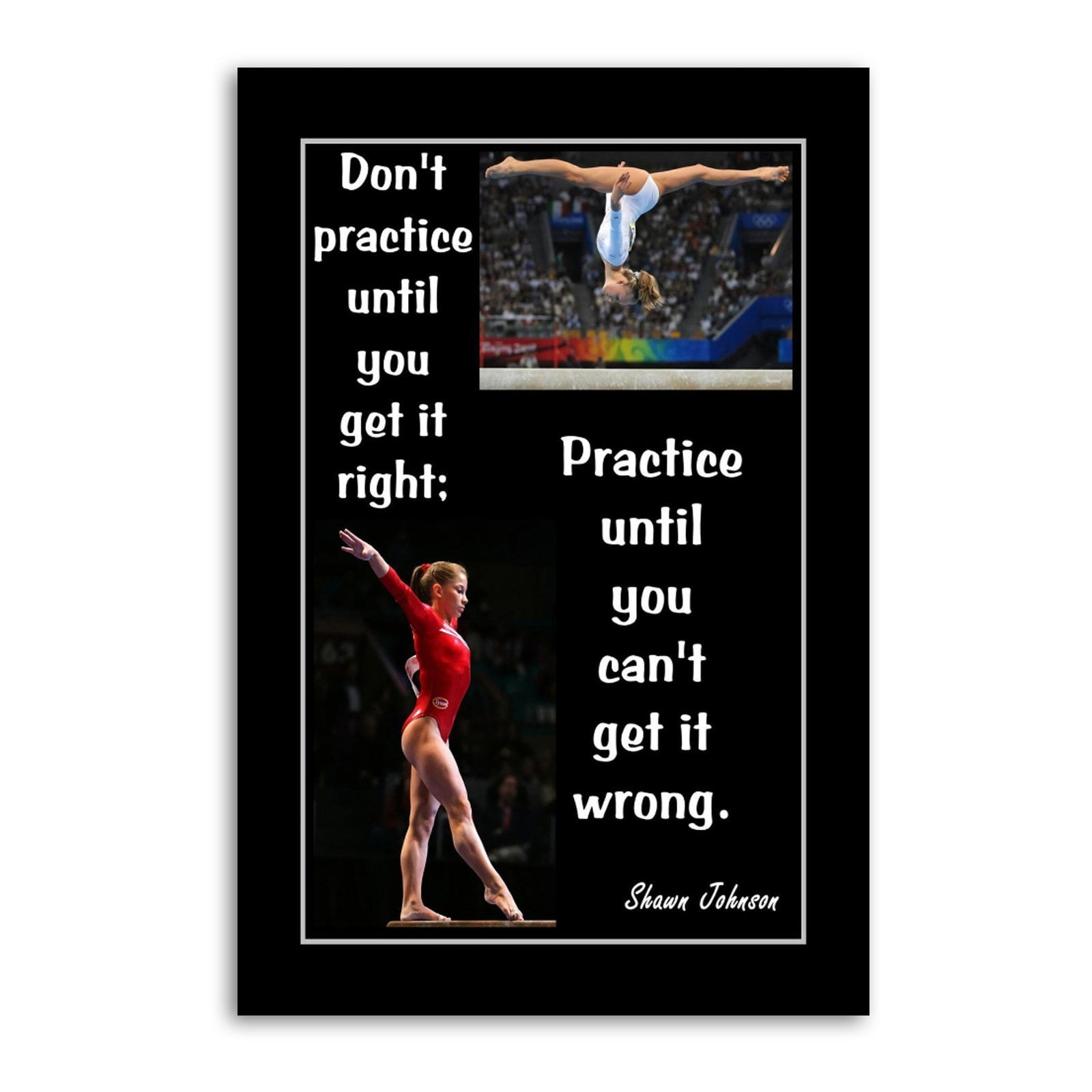 Shawn Johnson Gymnastics Practice Motivational Poster Cool Artworks ...