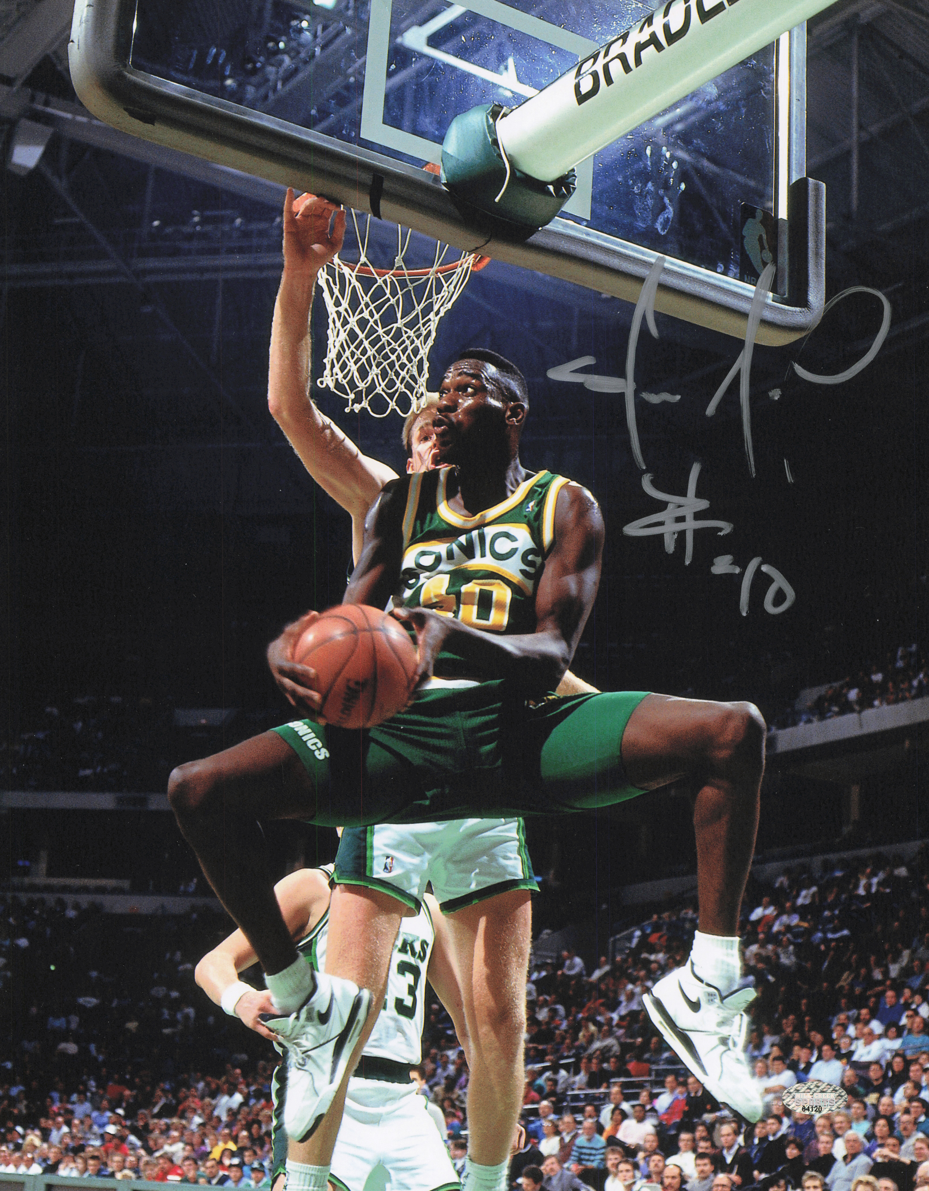 Shawn Kemp Autographed 11x14 Photo Seattle Supersonics MCS Holo #64120 ...