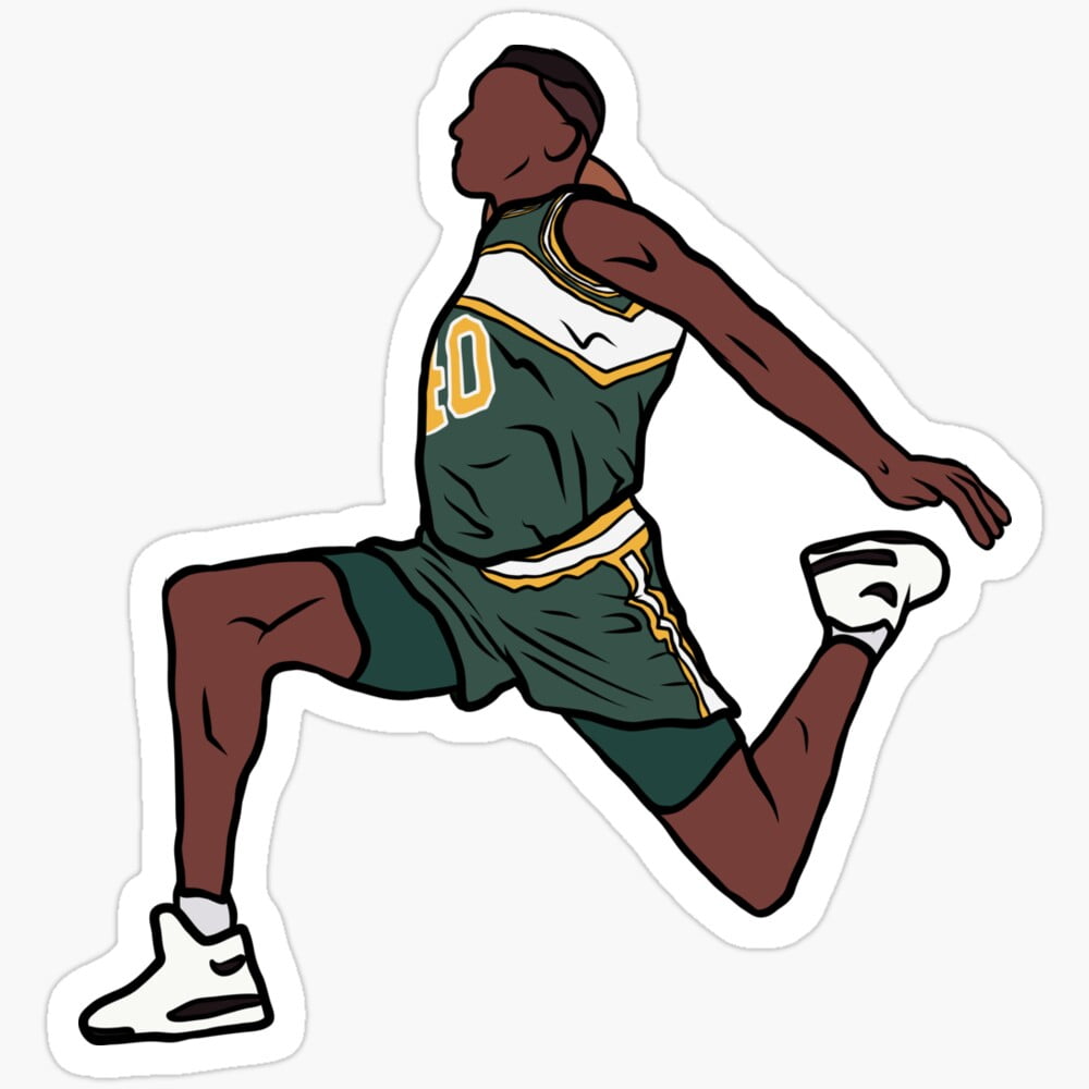 Shawn Kemp Slam Dunk Sticker Phone Decal Water Bottle Stickers Car ...